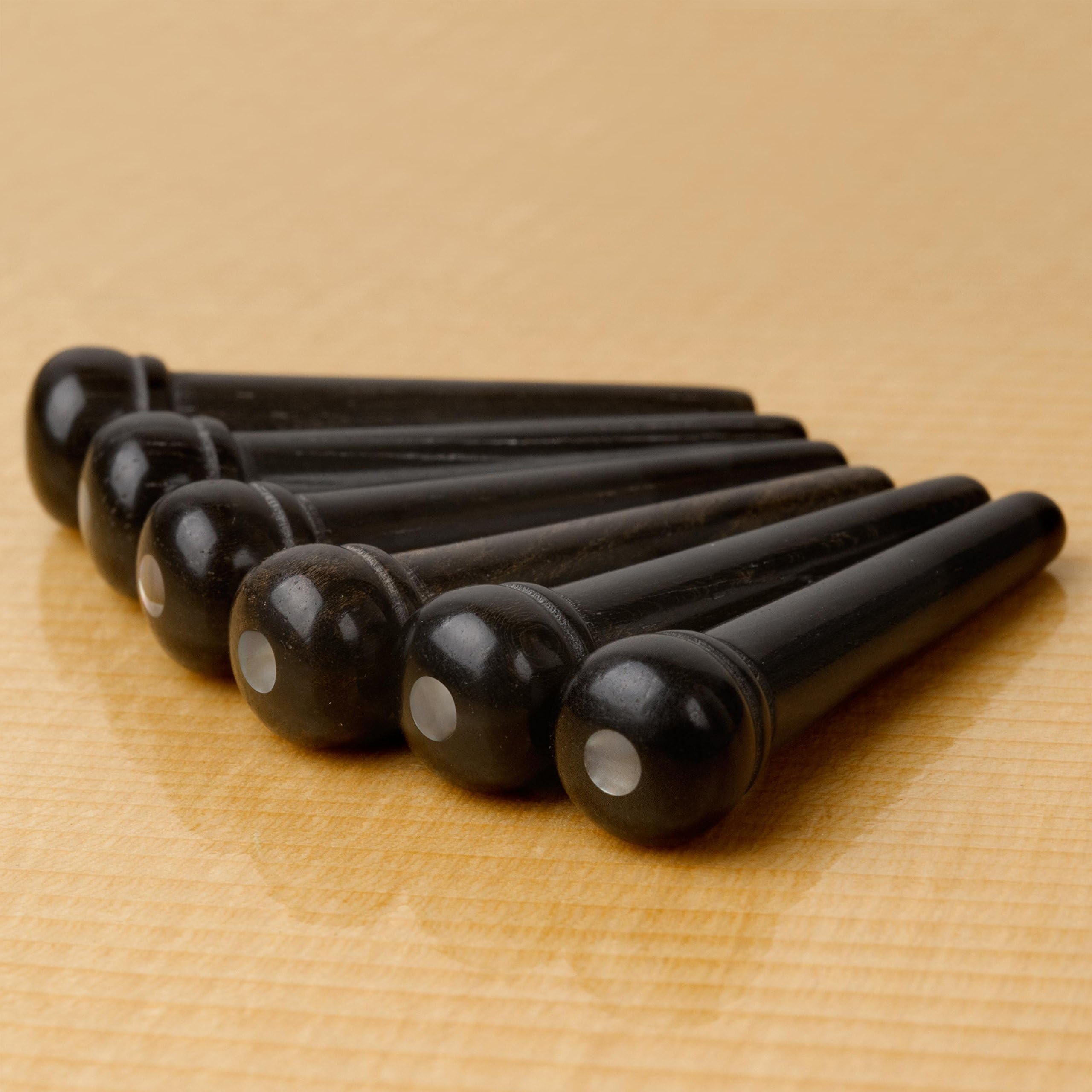 Amazon.com: Waverly Ebony Guitar Bridge Pins with Pearl Dot Inlay ...
