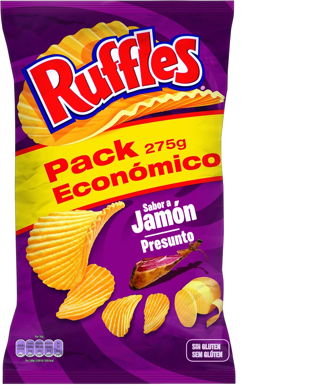 Ruffles Jamon Patatas Fritas, 275g : Amazon.es: Alimentación y bebidas