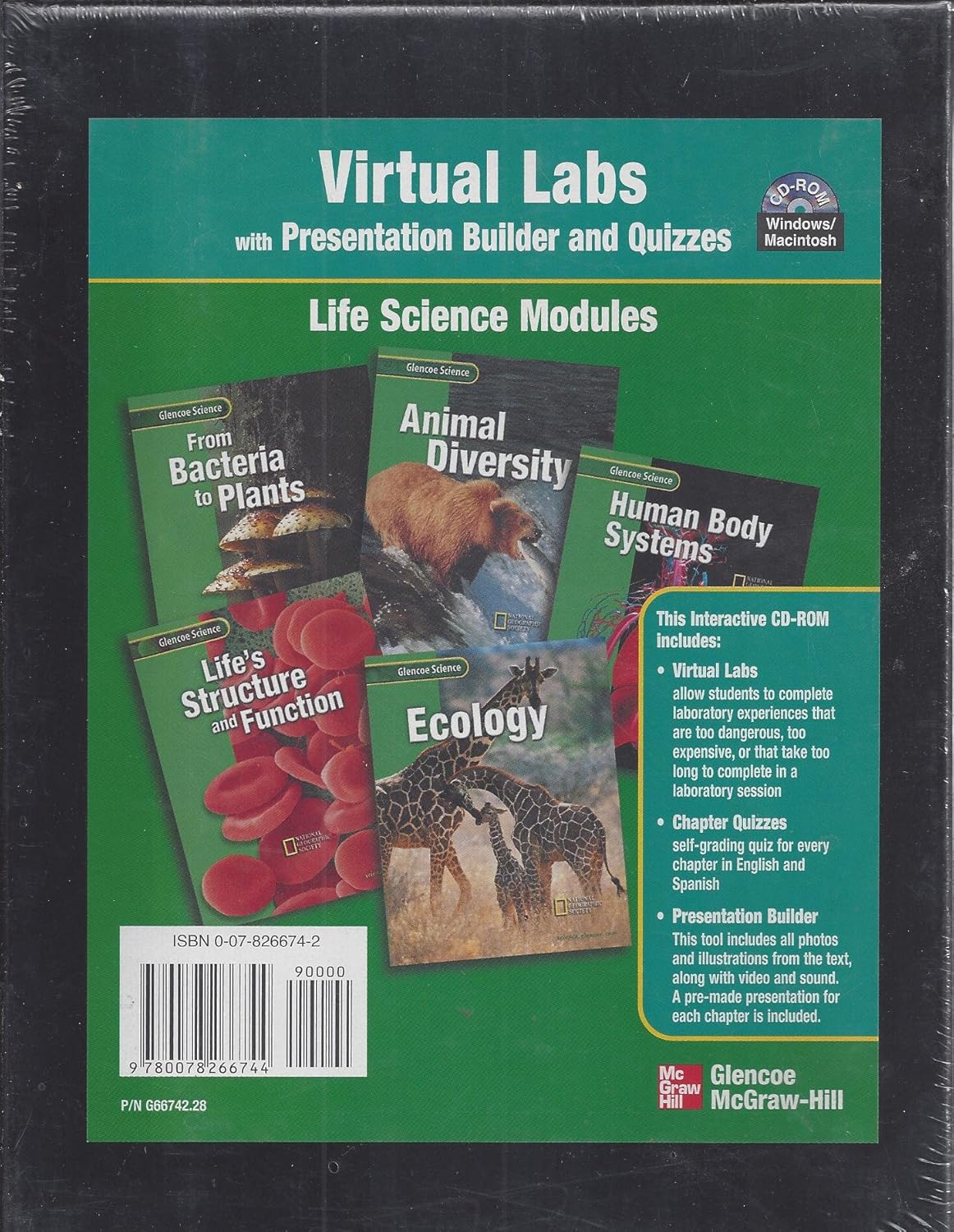 Virtual Labs with Presentation Builder and Quizzes, Glencoe - Life ...