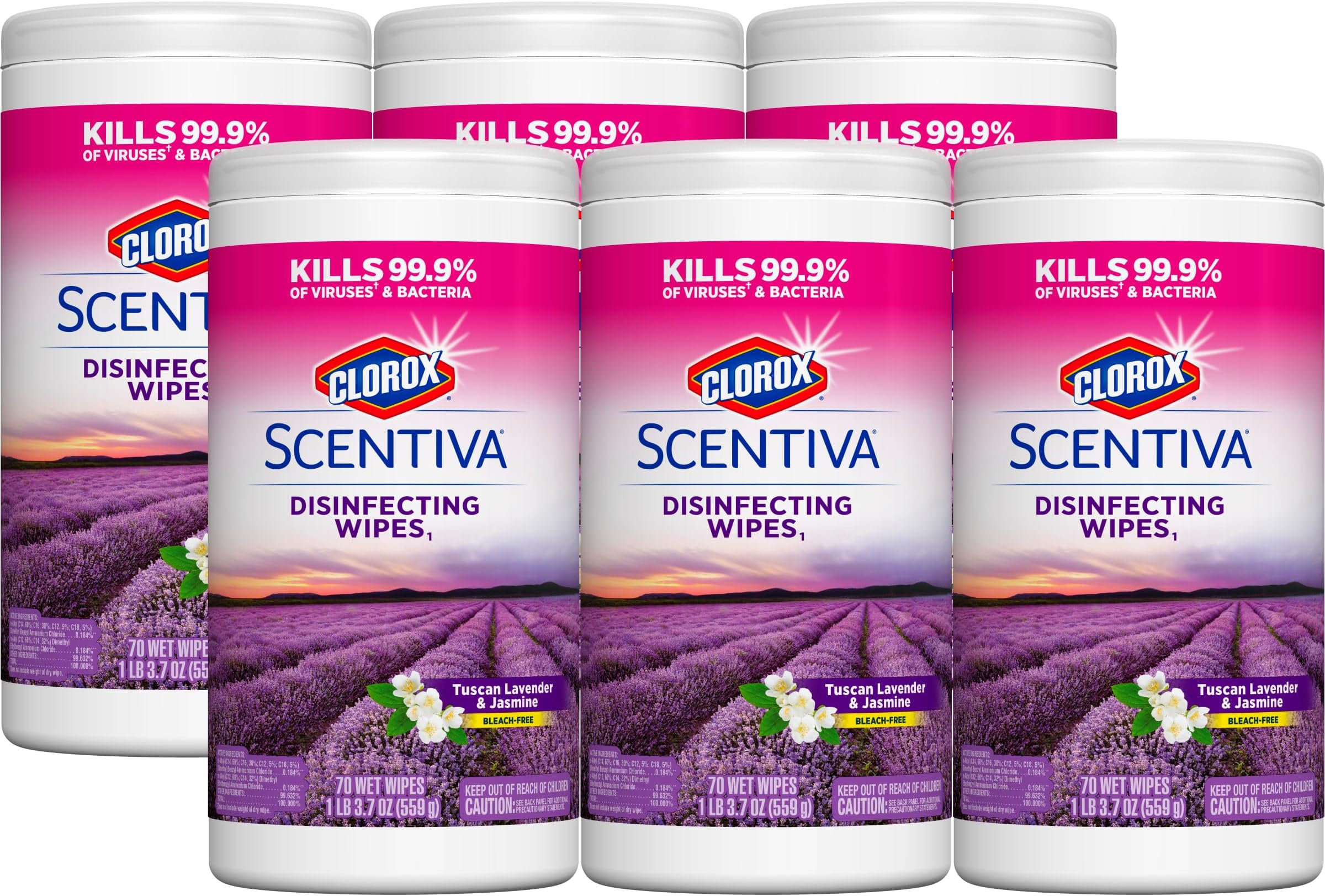 Amazon.com: CLOROX Scentiva Disinfecting Wipes, Coconut and Waterlily ...
