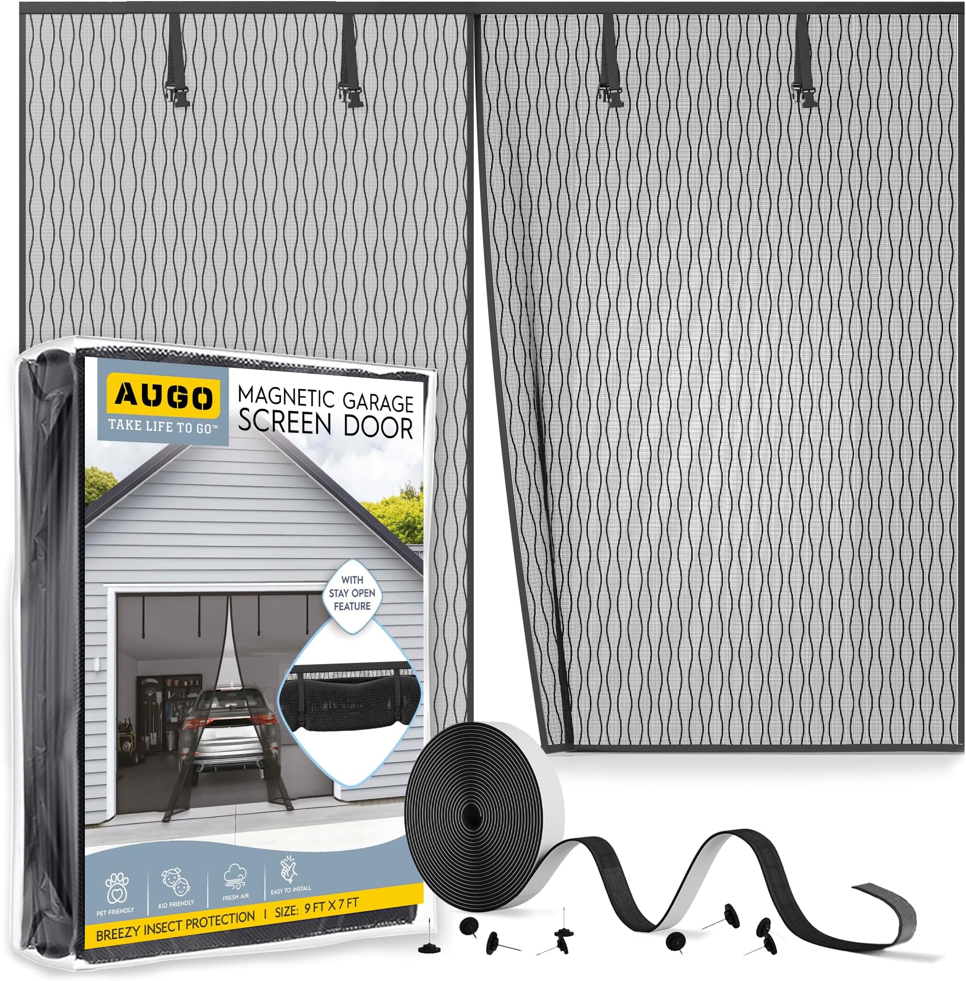 VEVOR Garage Door Screen for Winter, 9x7FT Thermal Garage Door ...