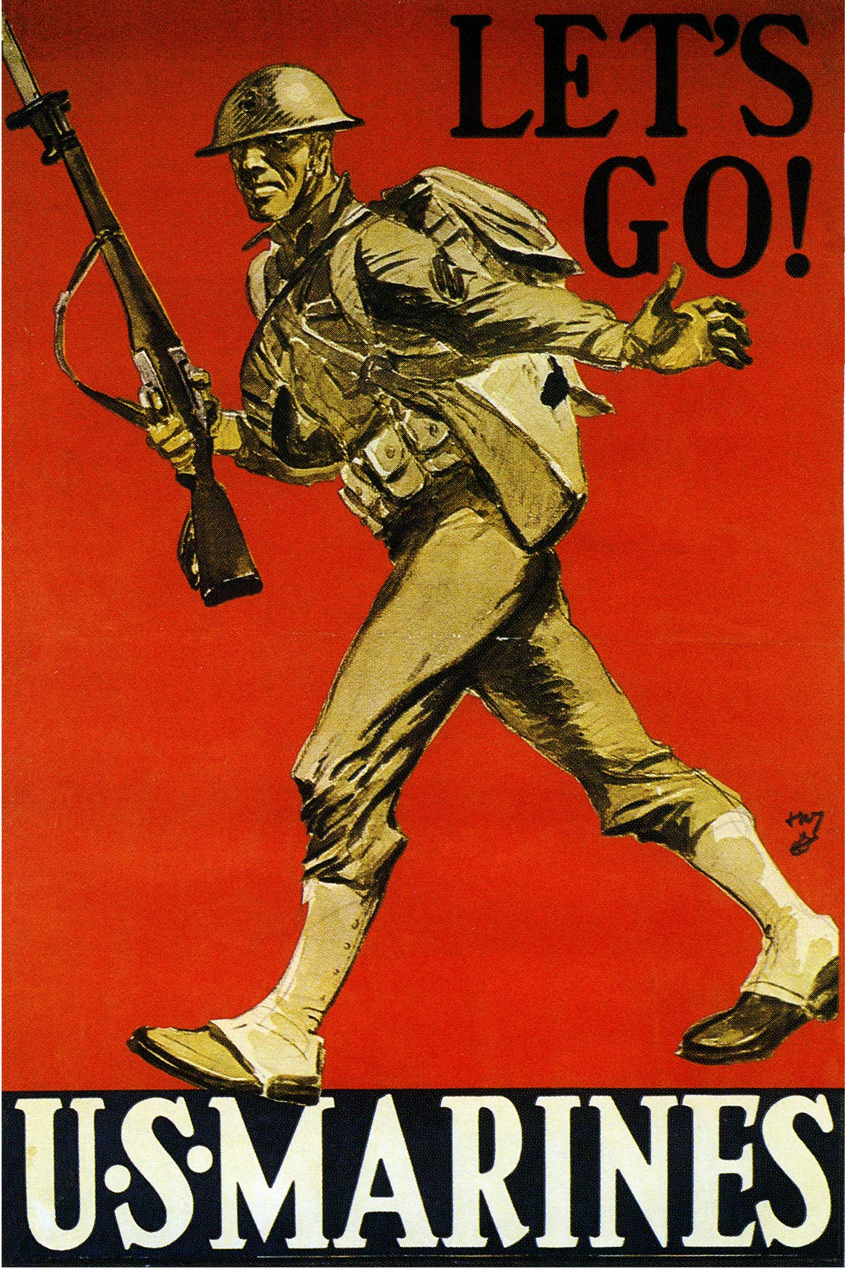 Amazon.com: AGS - Lets Go US Marines Vintage World War II Two WW2 WWII ...