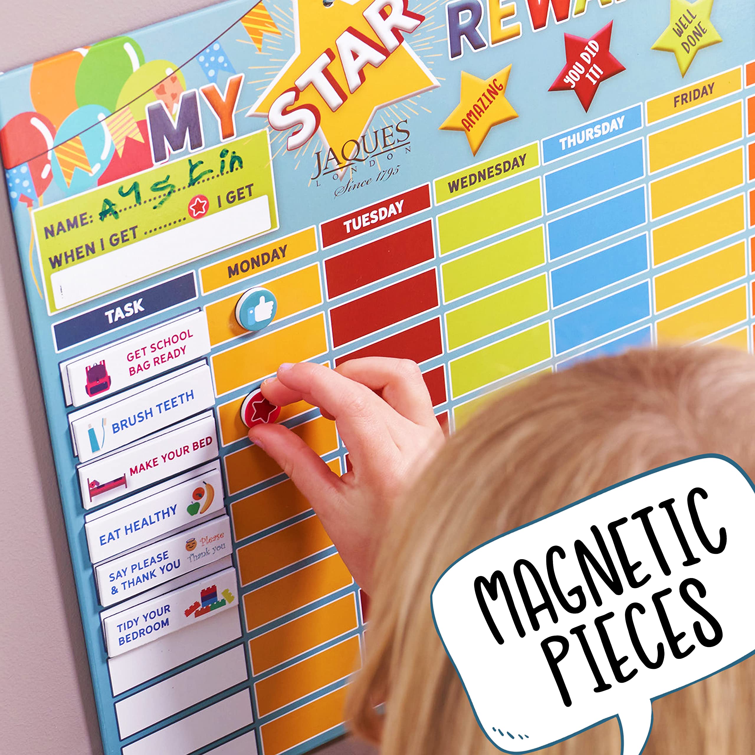 Buy Jaques of London Reward Charts for Children | Magnetic Star Chart ...