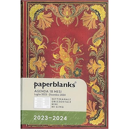 Paperblanks Agendas 18 Mois 2023-2024 Flamme | Horizontal | Mini (95 × ...
