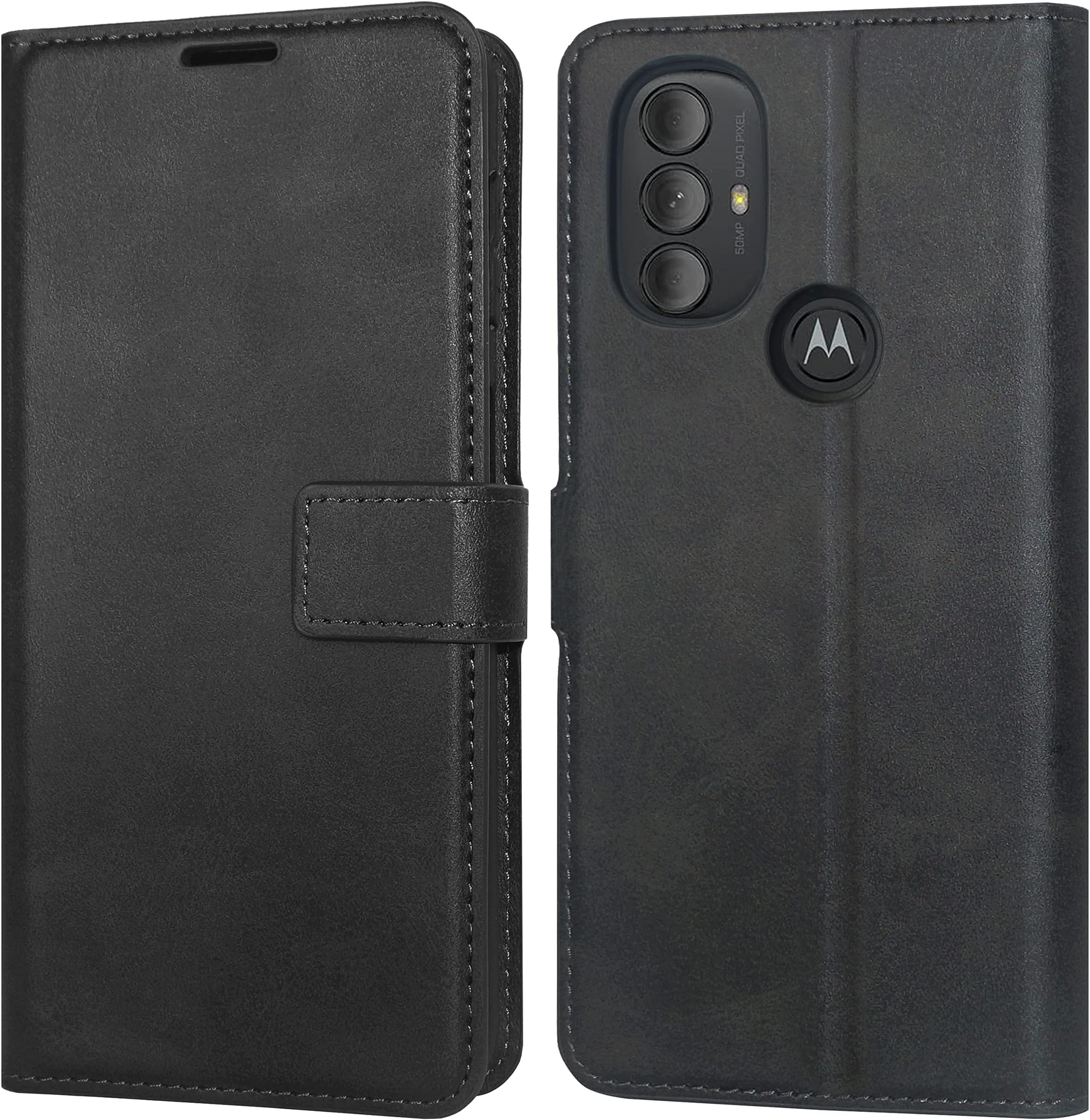 Amazon.com: D DESSVON Moto G Pure Phone Case Wallet Black, Motorola ...