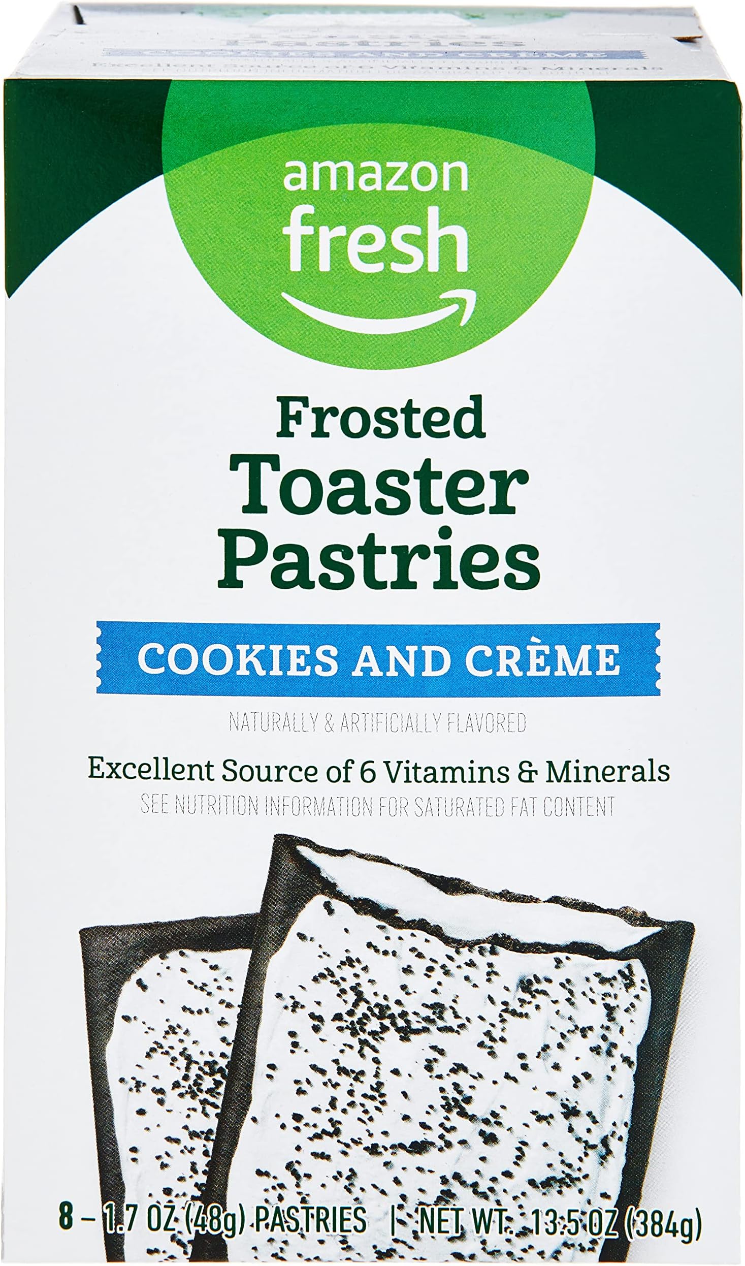 Amazon.com: Amazon Fresh, Frosted Cookies and Crème Toaster Pastries, 8 ...