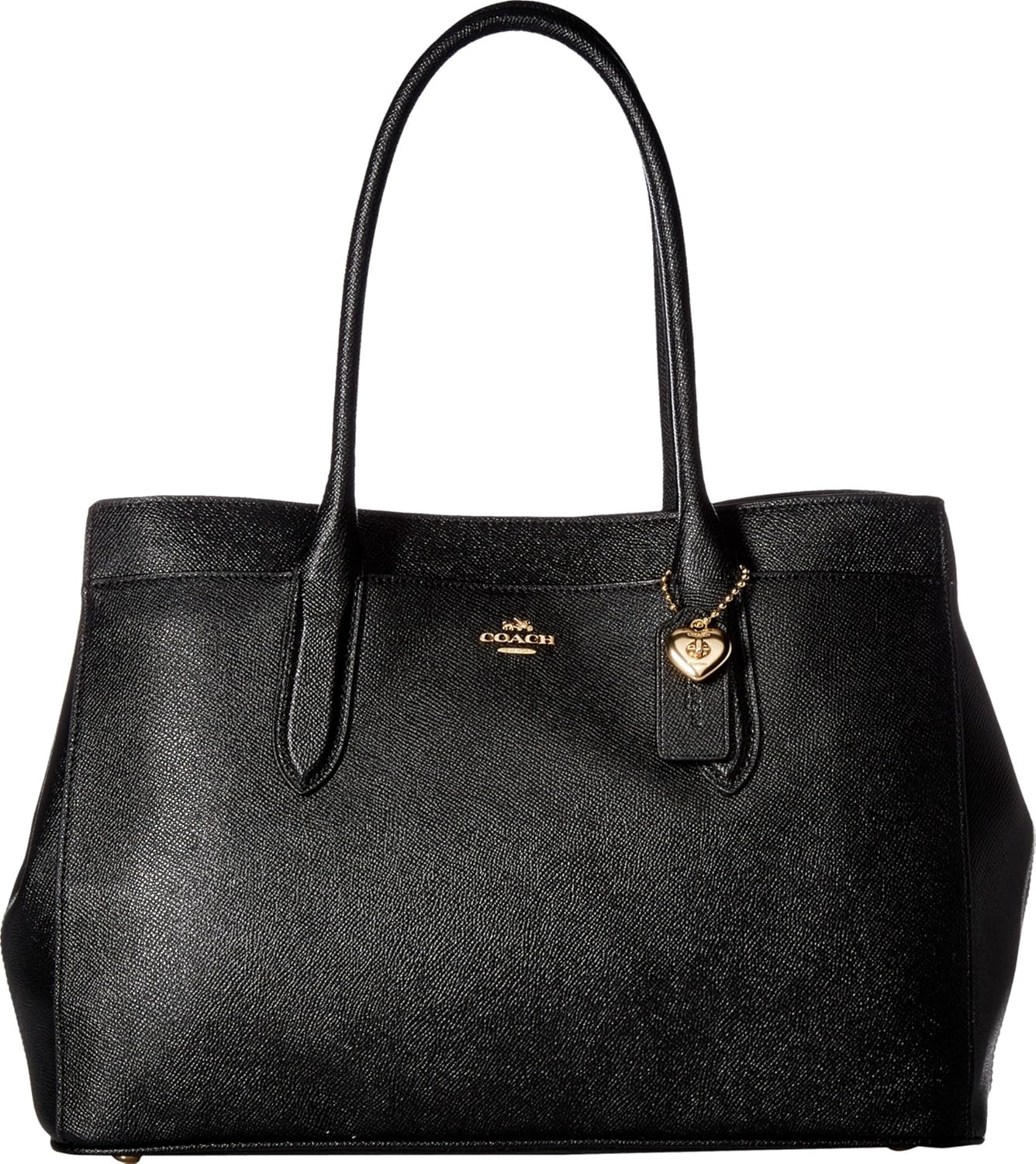 COACH Bailey Carryall in Crossgrain Leather Li/Black One Size: Handbags ...