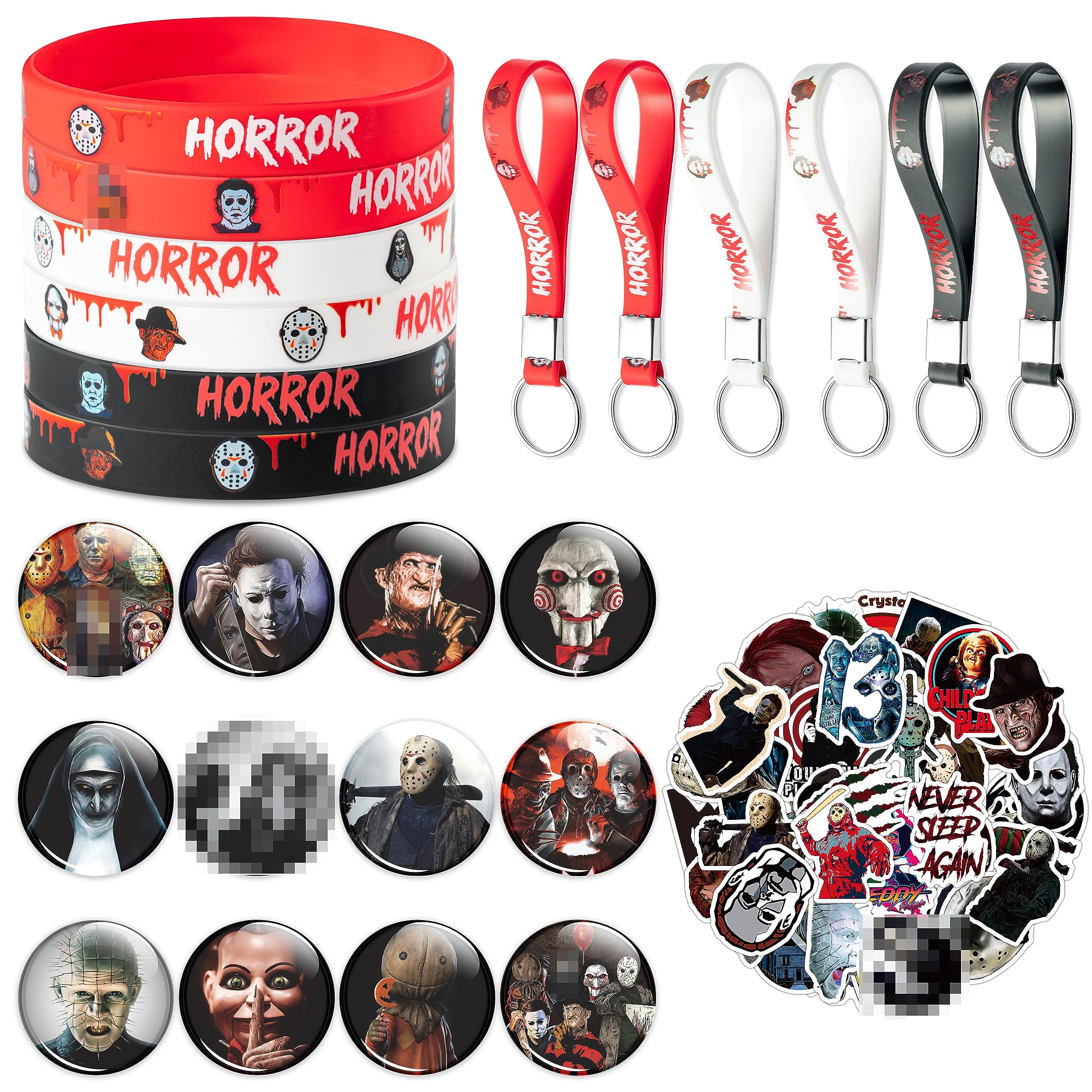 74Pcs Horror Classic Movie Character Party Supplies Kit, Horror Movie ...