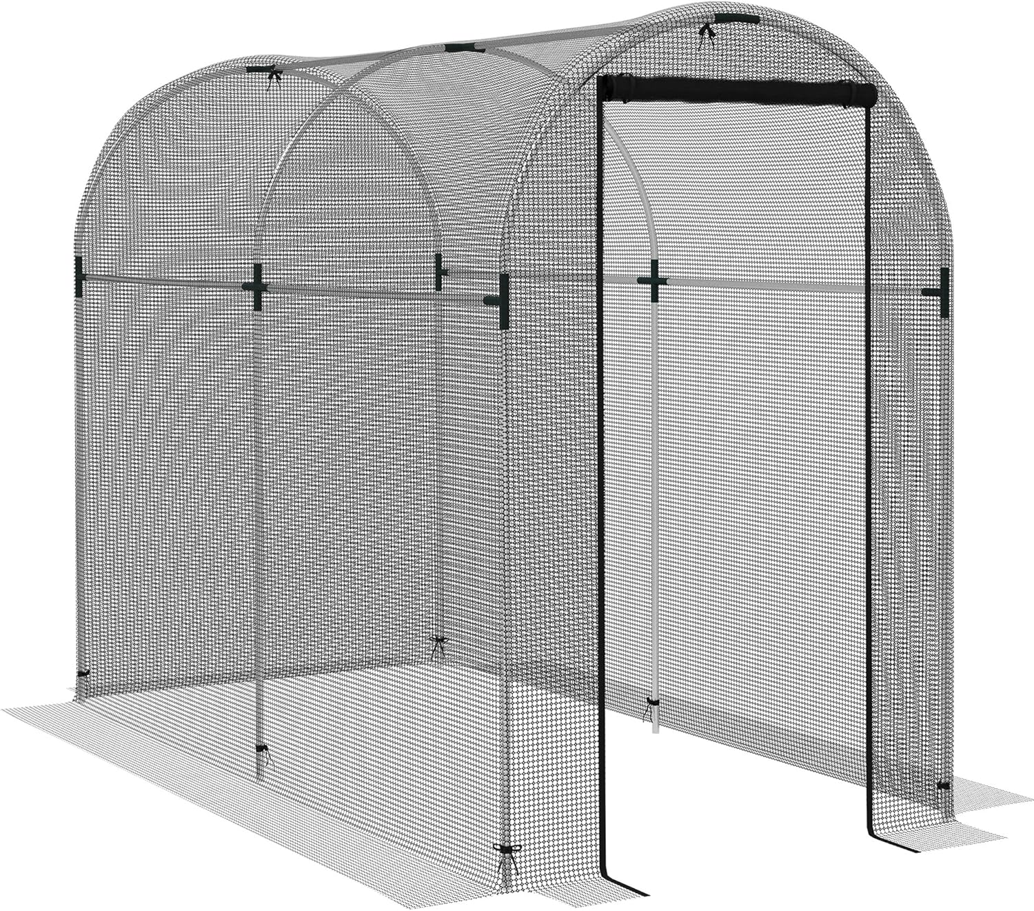 Outsunny 4' x 8' Crop Cage, Plant Protection Tent with Zippered Door ...