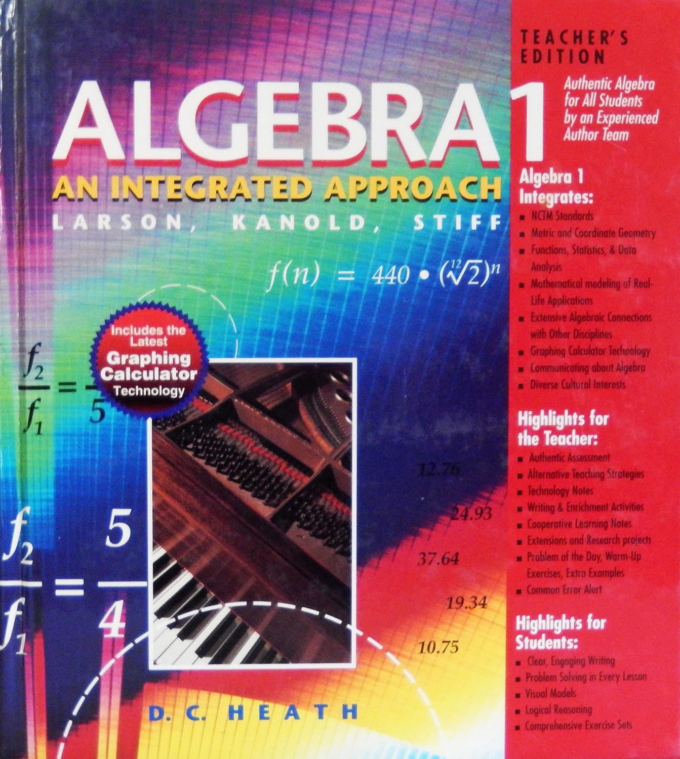 Algebra 1: An Integrated Approach, Teacher's Edition: Roland E. Larson ...