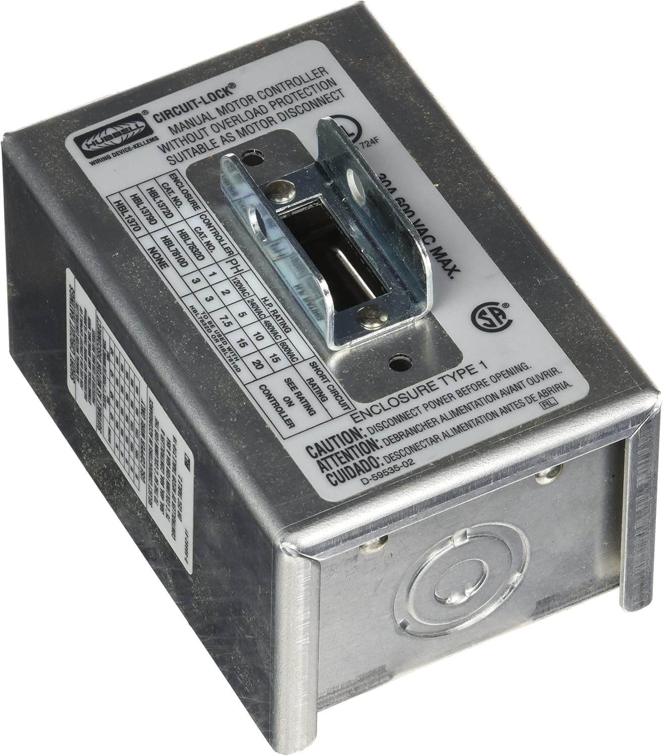 Hubbell HBL1370 Manual Motor Controller : Amazon.ca: Tools & Home ...