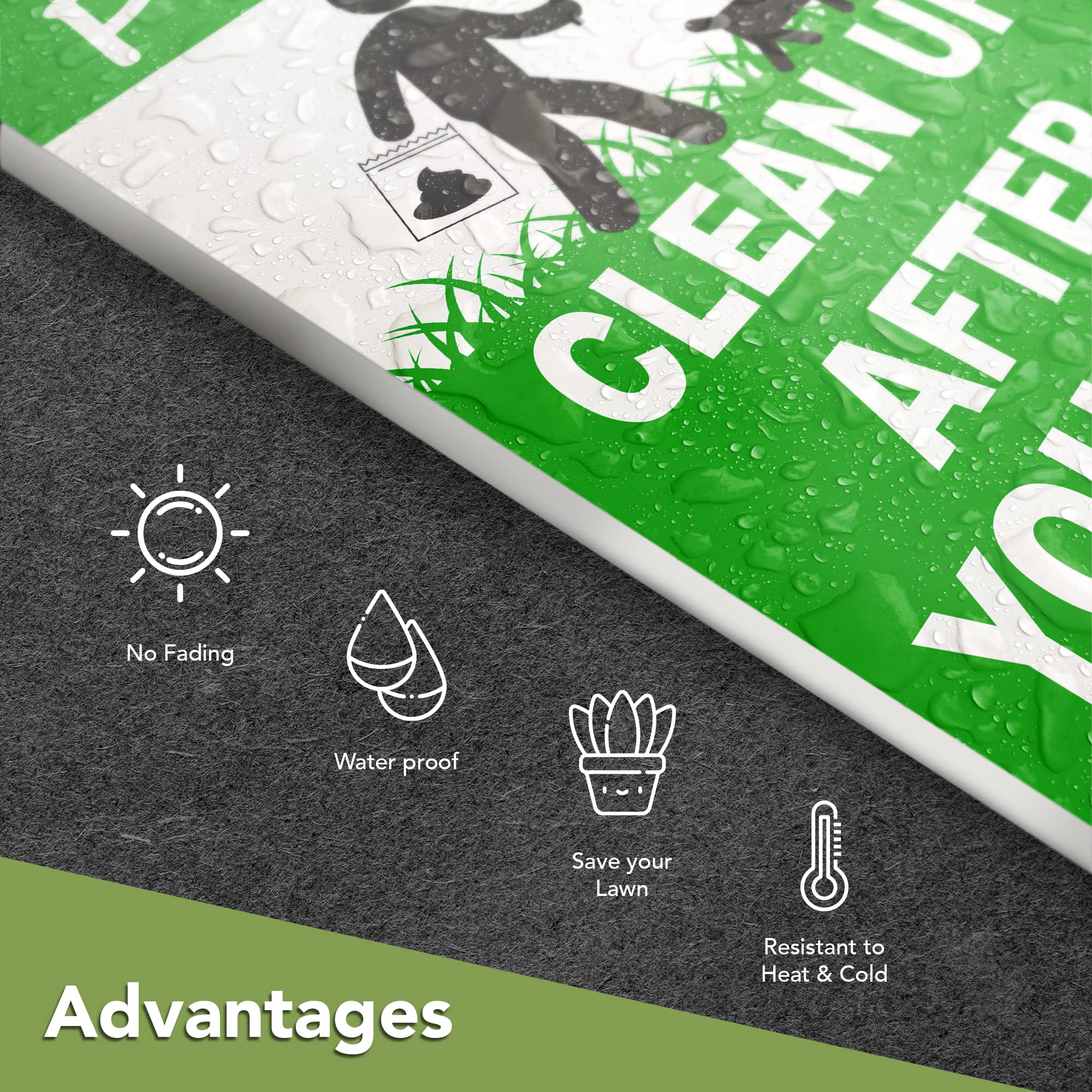 Snapklik.com : 2 PC Clean Up After Your Dog Signs - 8 X 12 Double Sided ...