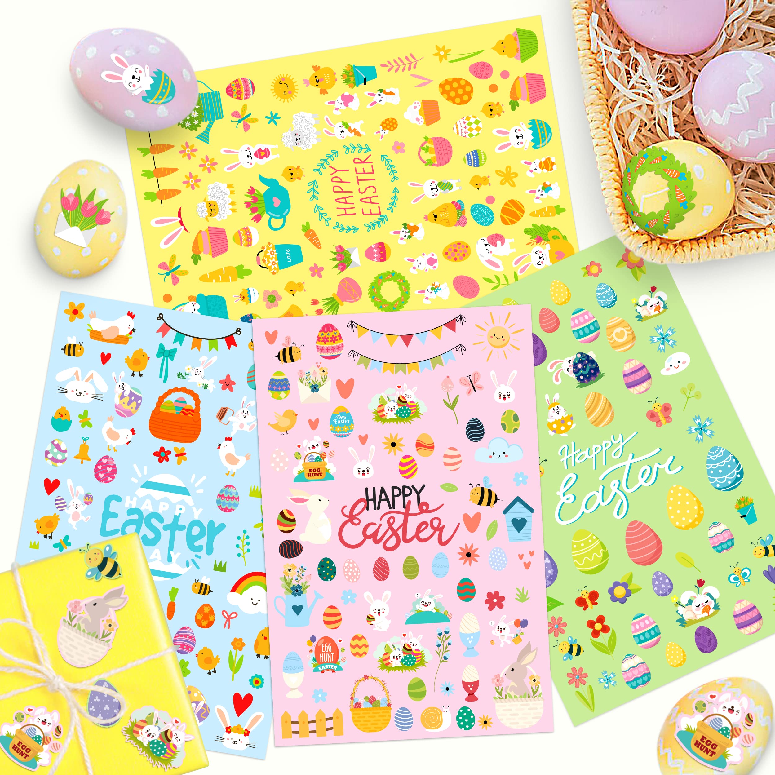 Snapklik.com : LINAYE 24 Sheets Easter Stickers For Kids - 1800PCS ...