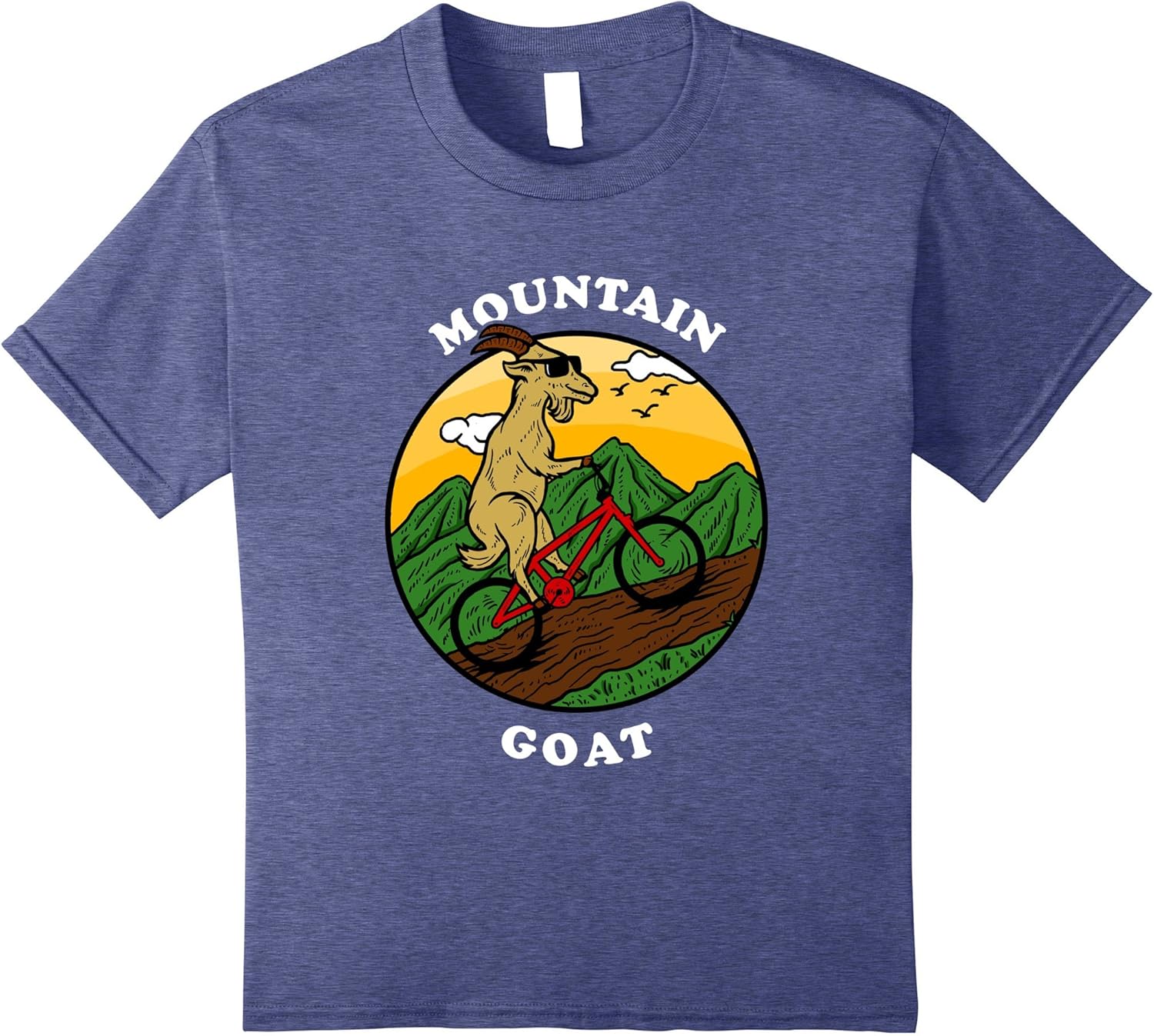 Amazon.com: Mountain Goat T-Shirt - Funny Mountain Biking : Clothing ...