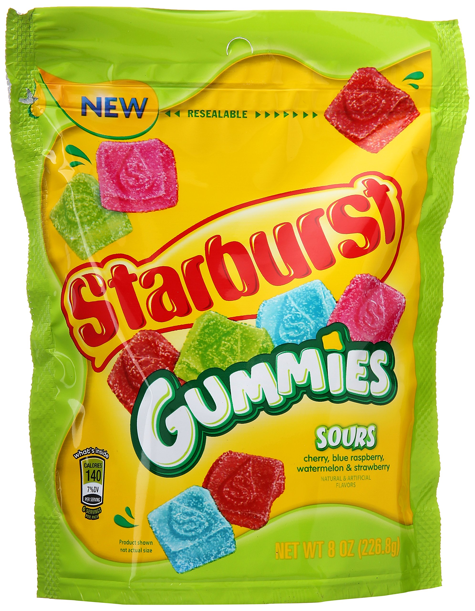 Amazon.com : Starburst Mini Upwrapped Gummies New Resealable Pouch 8oz ...