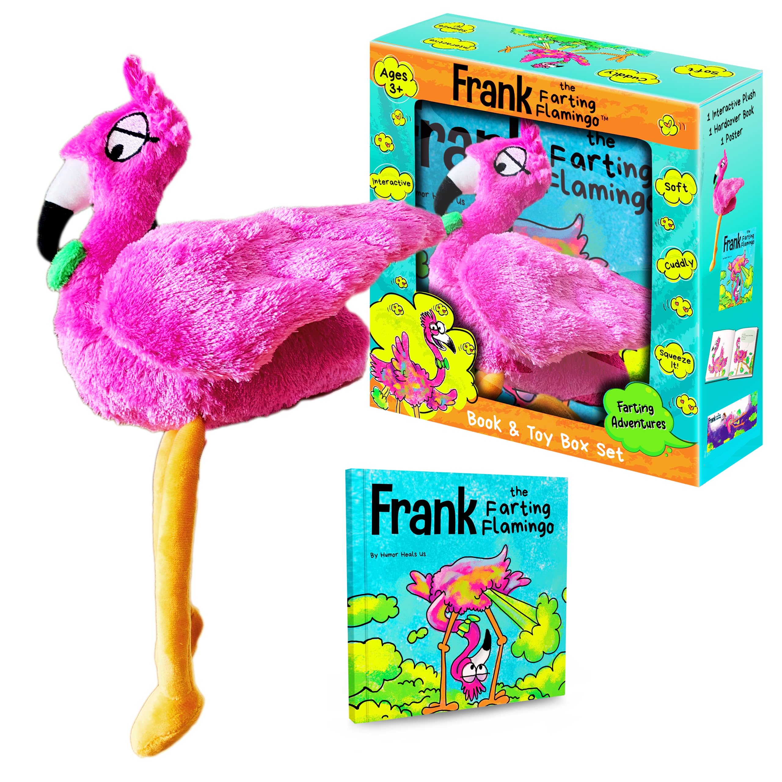 Amazon.com: Frank the Farting Flamingo Interactive Farting Toy and Book ...