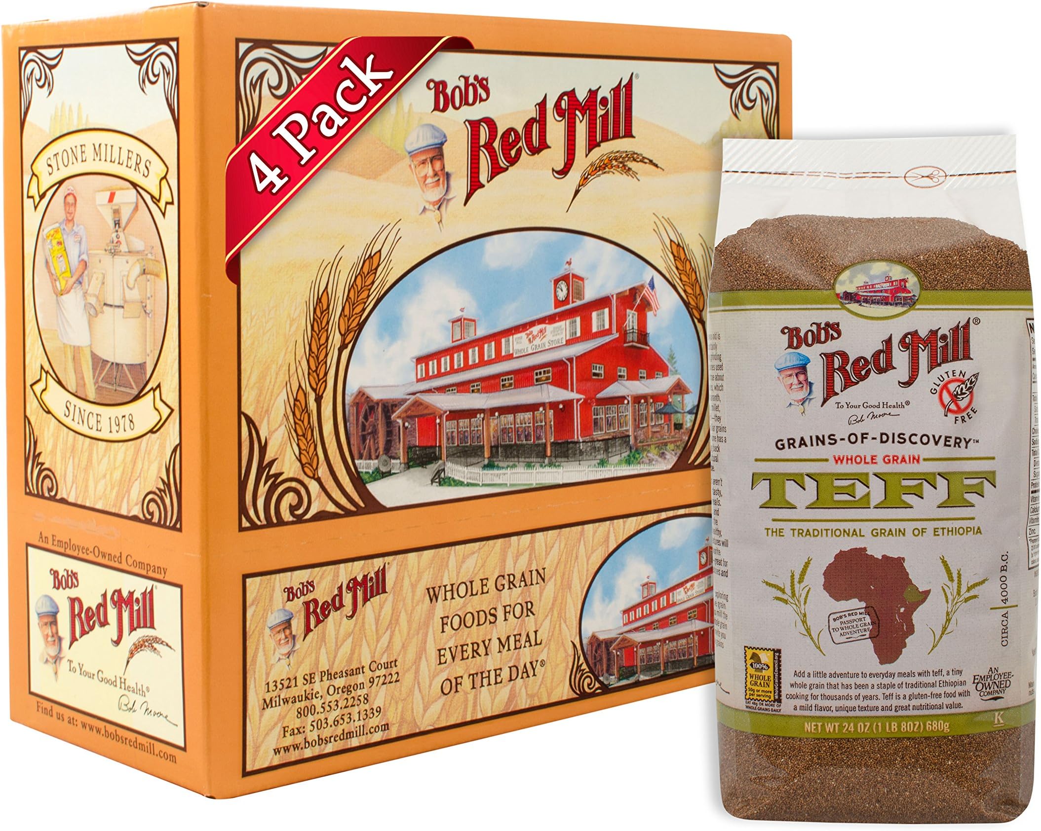 Amazon.com: Bob's Red Mill Whole Grain Teff - 20 oz : Grocery & Gourmet ...