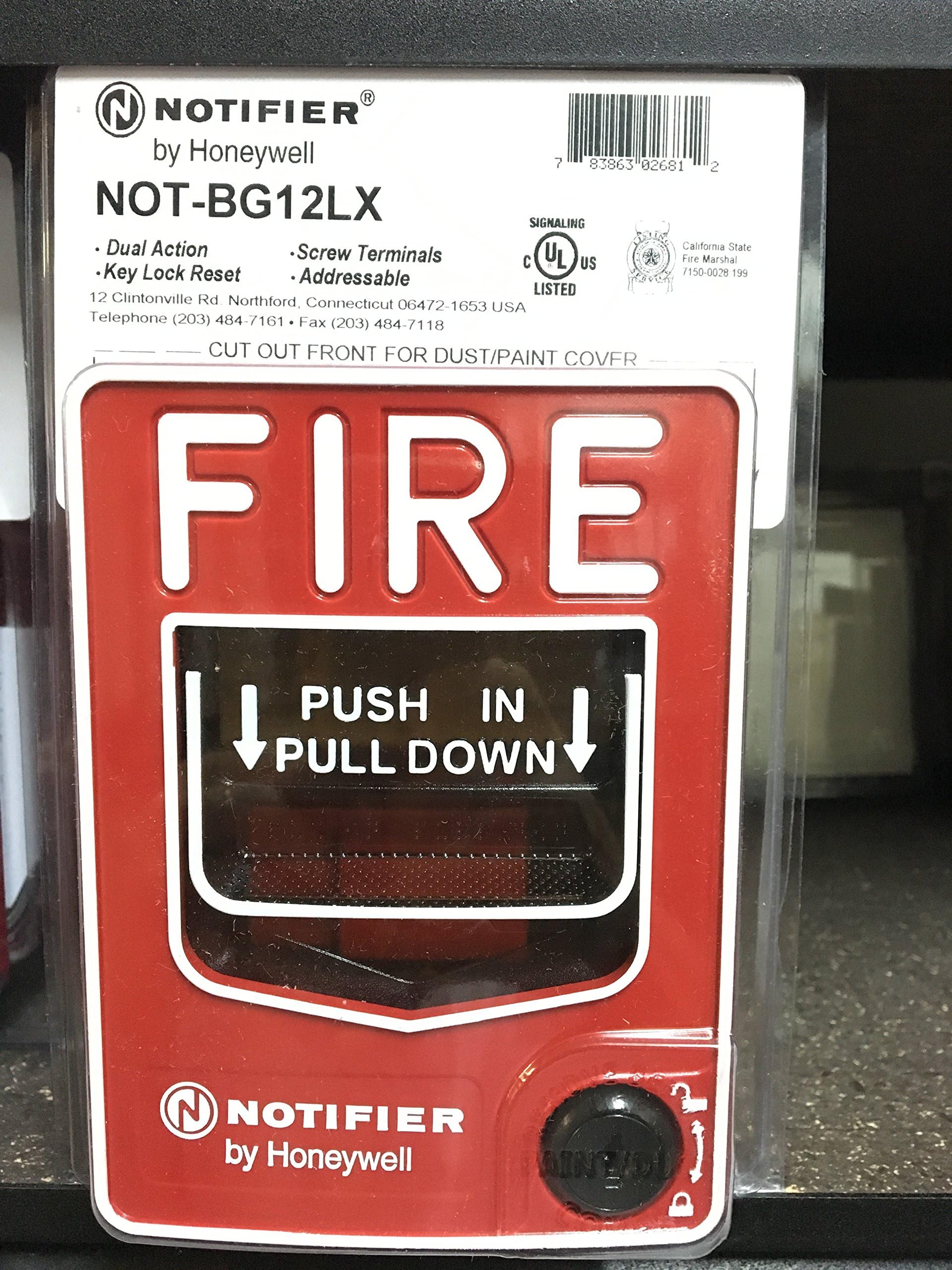 Notifier Nbg-12Lx Fire Alarm Addressable Pull Station Key Lock ...