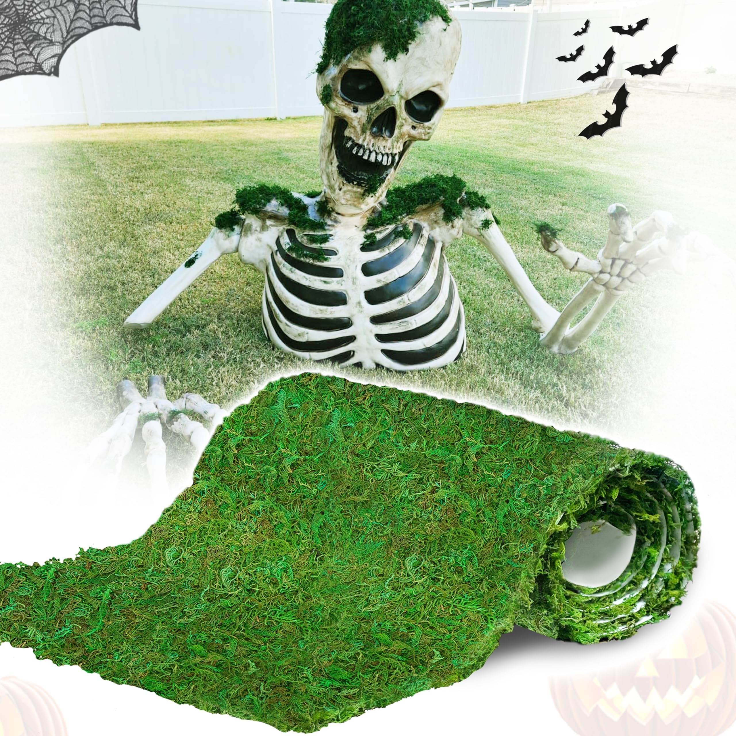 Snapklik.com : DUSPRO 51"x55" Sheet Moss Roll, Peel And Stick Moss ...