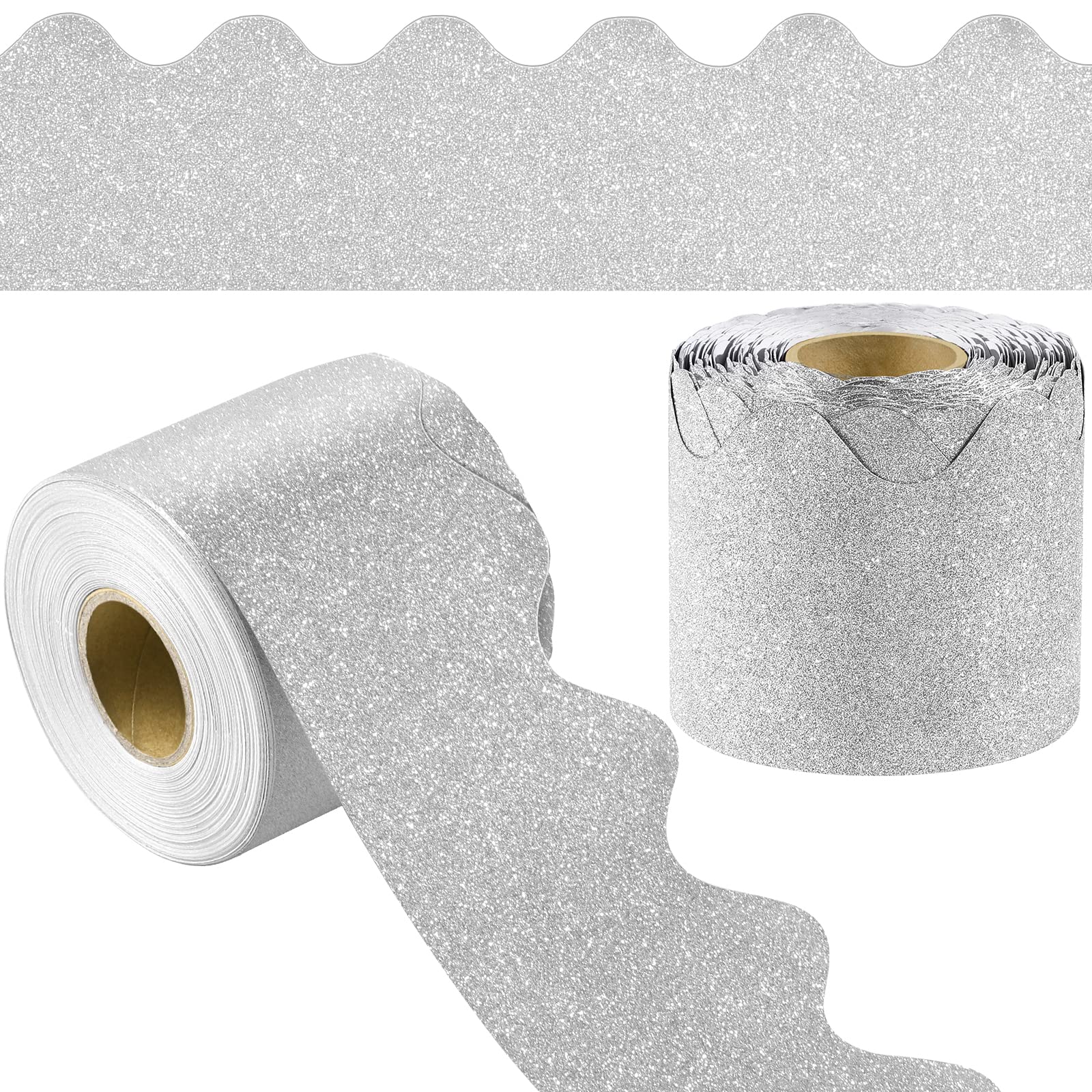 Snapklik.com : Durony 65.6 Feet Bulletin Board Borders Silver Border ...