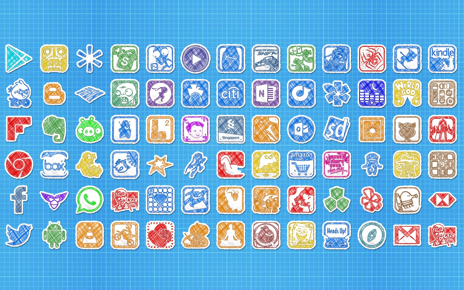 Doodle Draw Icon Pack Theme - App on Amazon Appstore