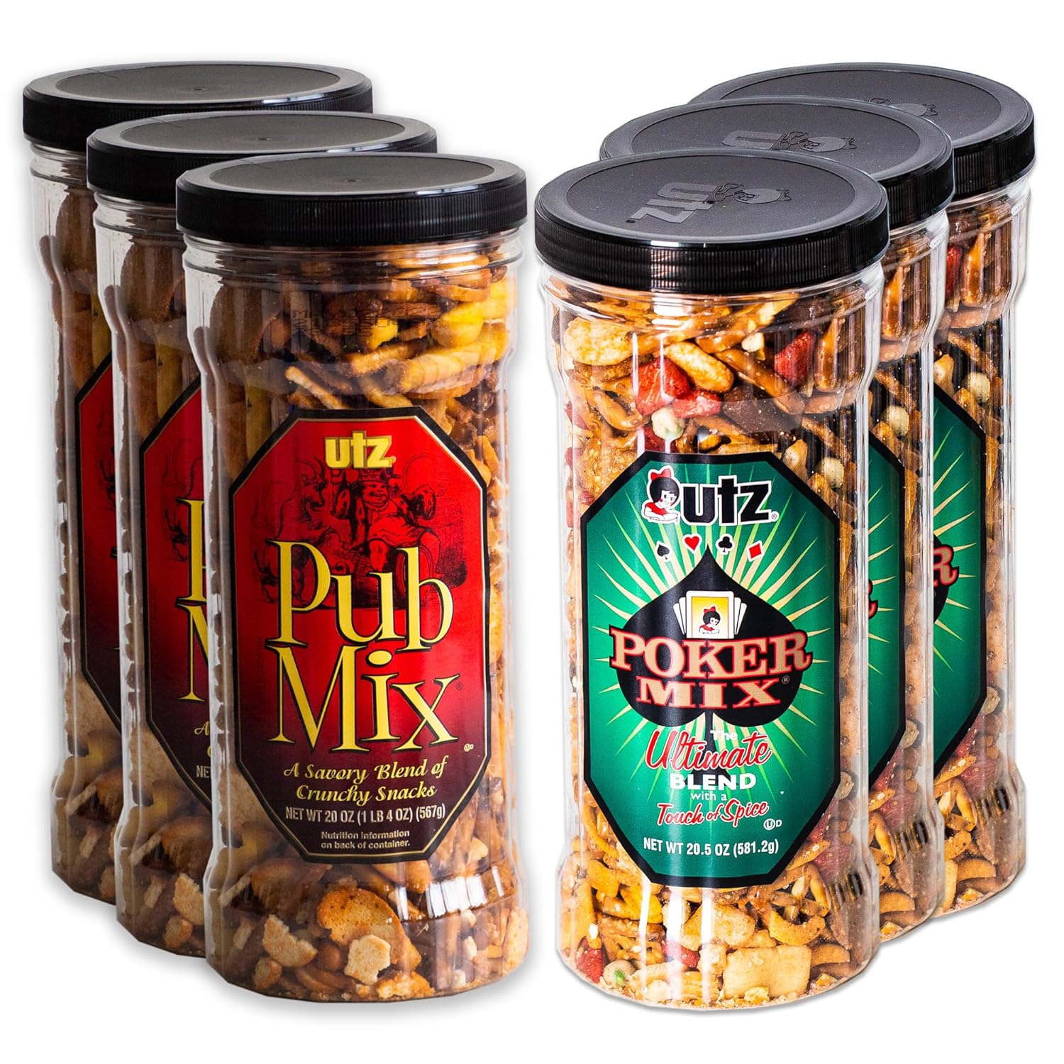 Amazon.com: Utz Pub Mix (3, 20oz barrels) - Variety Pack - Utz Poker ...
