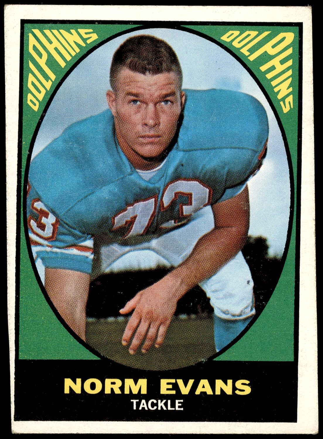 Amazon.com: 1967 Topps # 85 Norm Evans Miami Dolphins (Football Card ...