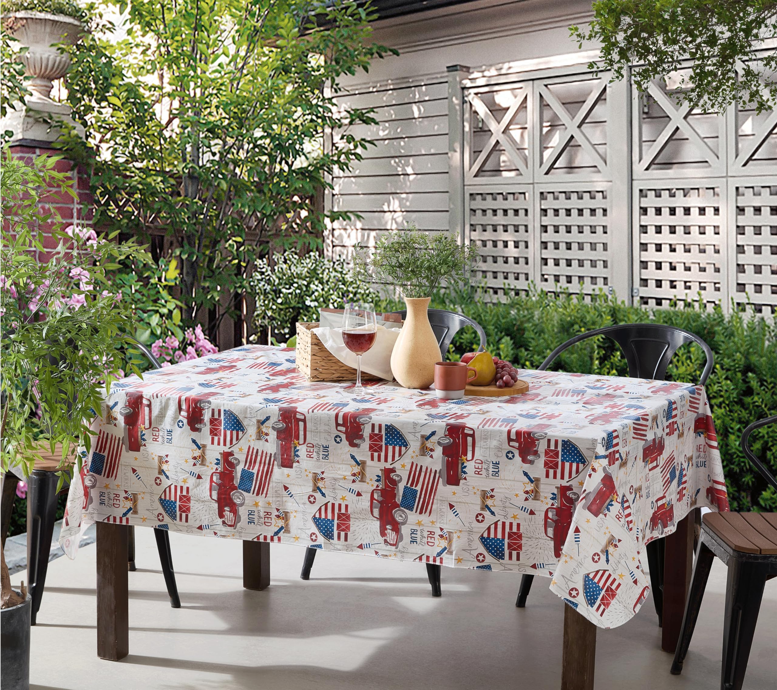 Amazon.com: Patriotic Stars on Red, White, Blue and Black Wood Grain ...