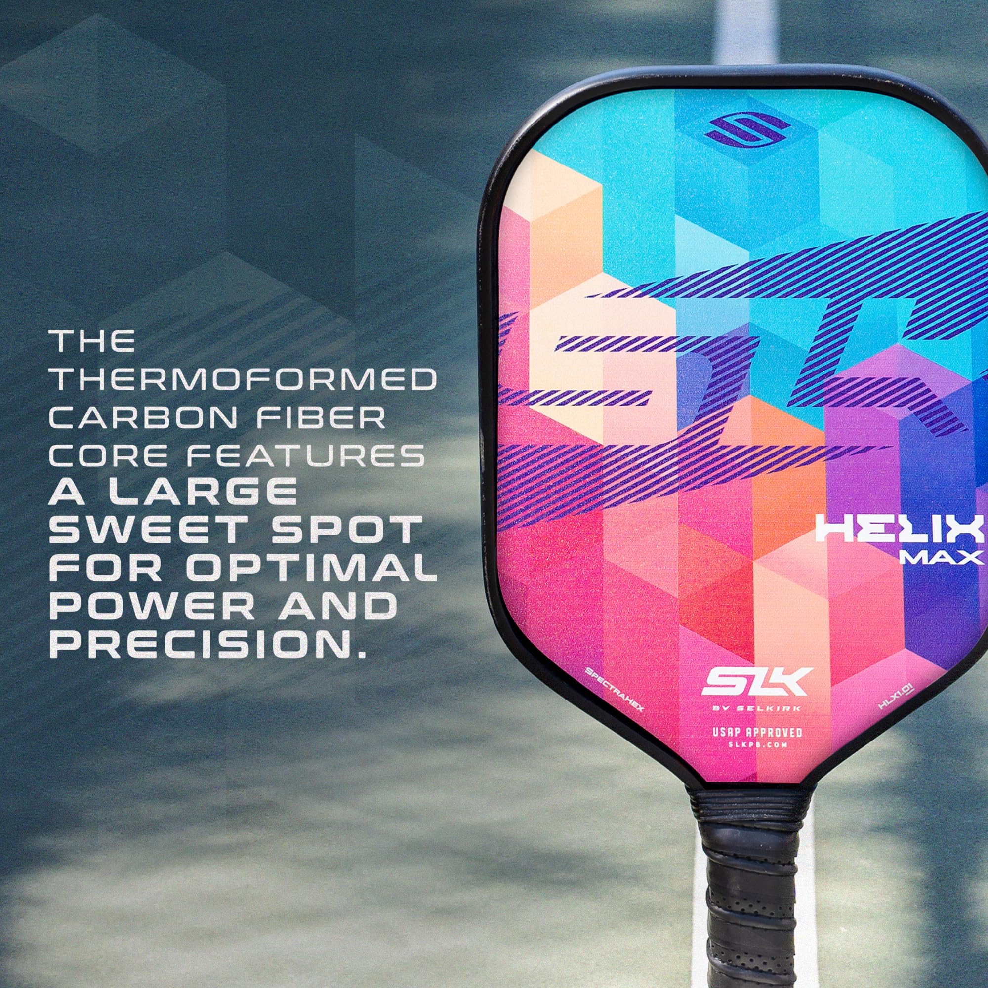 Snapklik.com : SLK Helix Pro Pickleball Paddle Carbon Fiber ...