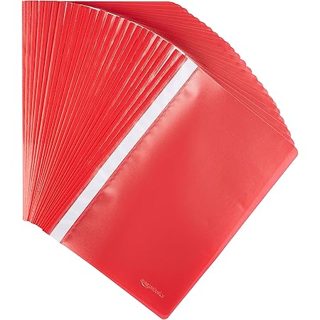 Amazon Basics A4 Project Folder - Red (Pack of 25) : Amazon.co.uk ...