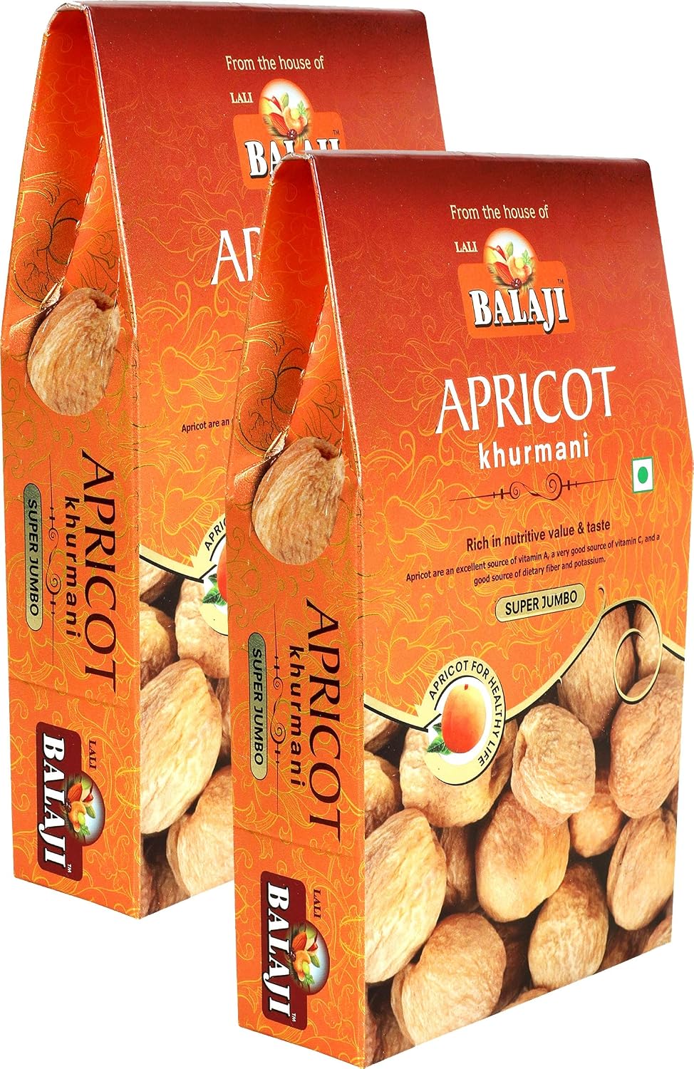 LALI BALAJI Dry Fruits Apricot Gold (Pack of 2, 250 g Each) : Amazon.in ...