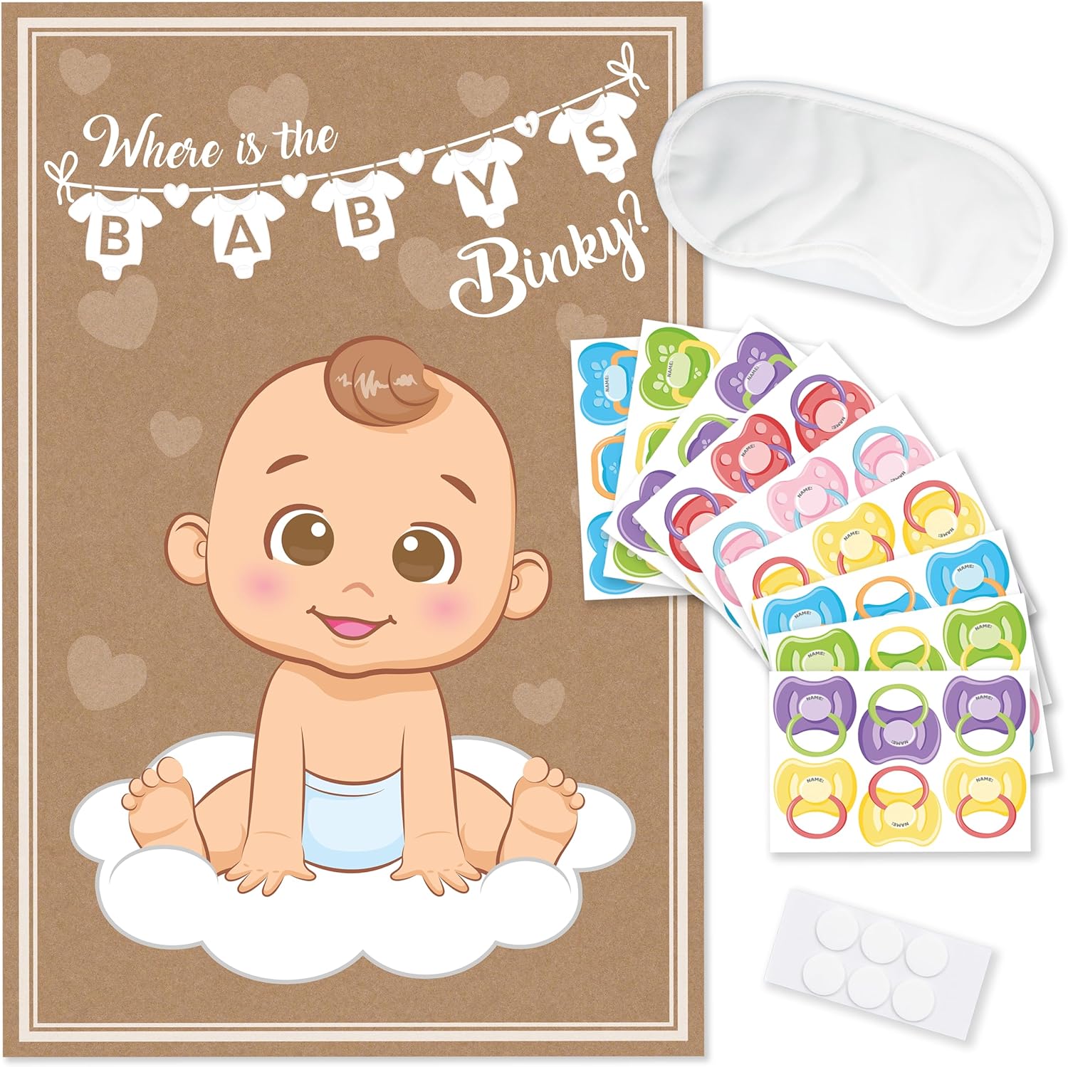 Amazon.com: Party Hearty Funny Baby Shower Games for Boy, Pin The ...