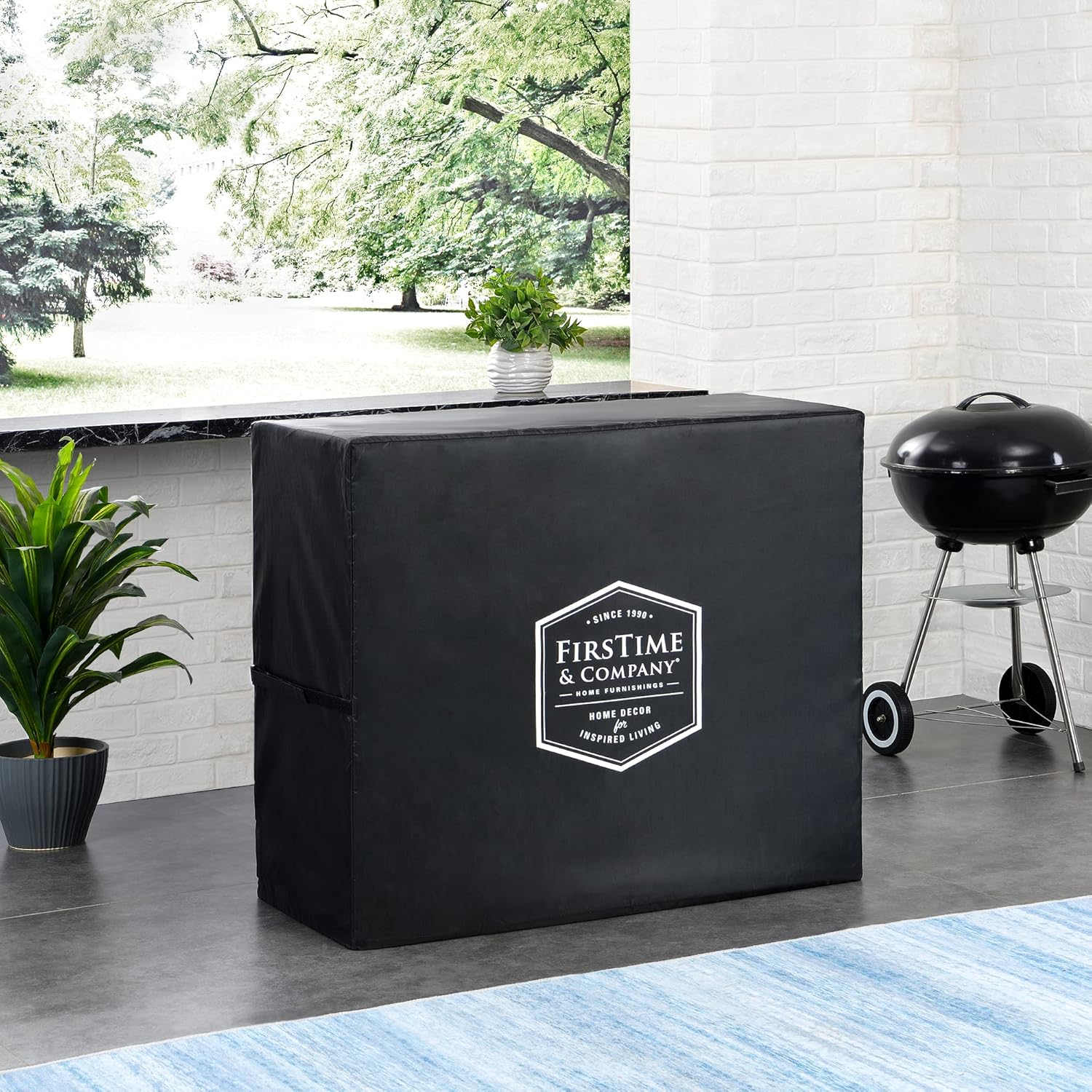 Amazon.com : FirsTime & Co. Black Davidson Outdoor Grill Cart Cover ...