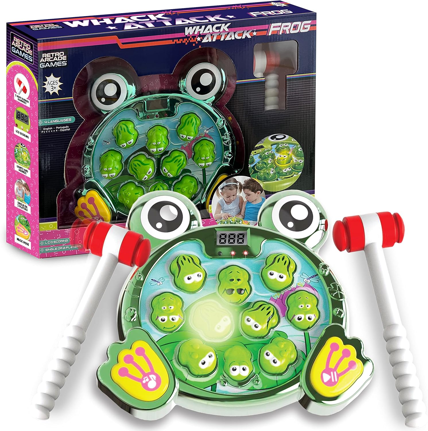 Amazon.com: Thin Air Brands Whack Attack Frog – Light and Sound ...