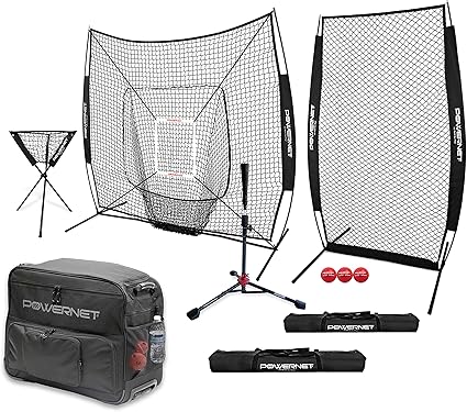 Amazon.com : PowerNet Corbin Carroll Rolling Baseball Coach Bag Caddy ...