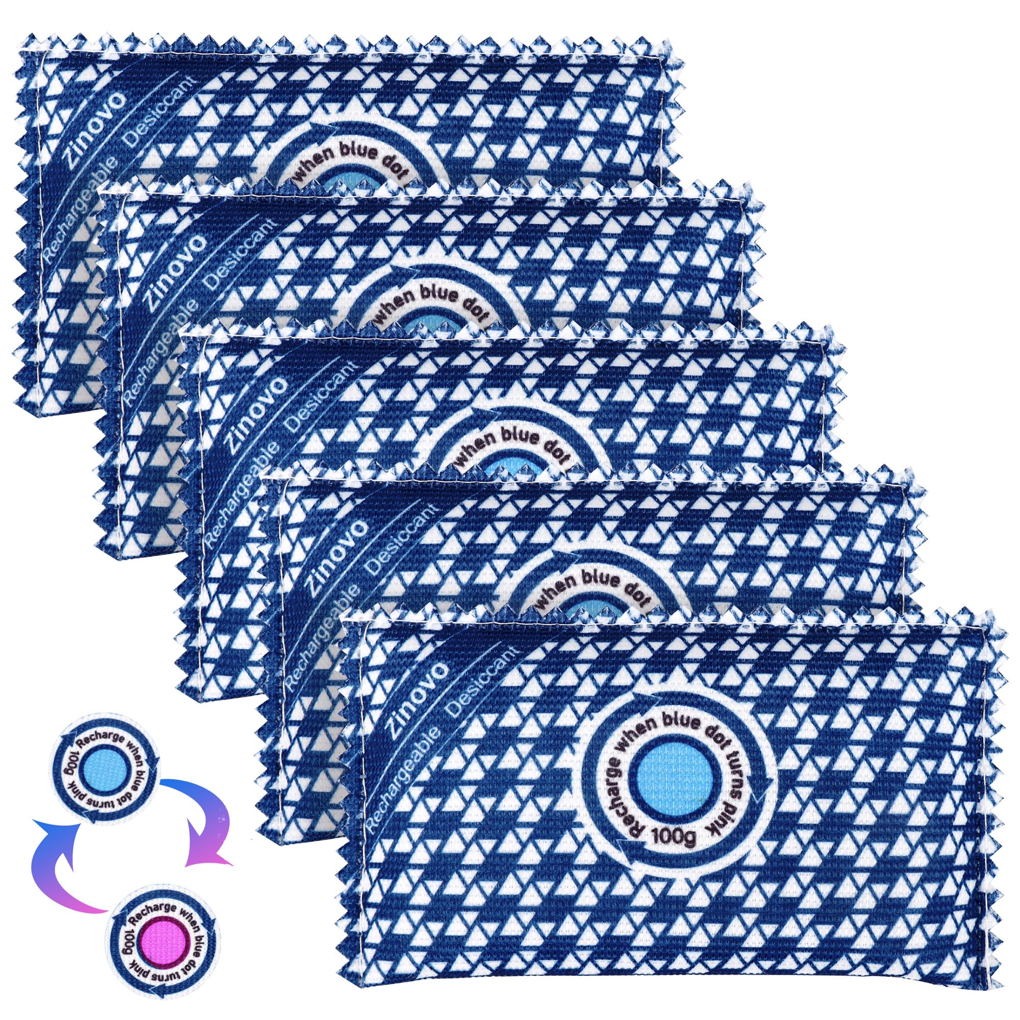 Amazon.com - 100g Rechargeable Desiccant Packs of 5,Reusable Silica Gel ...