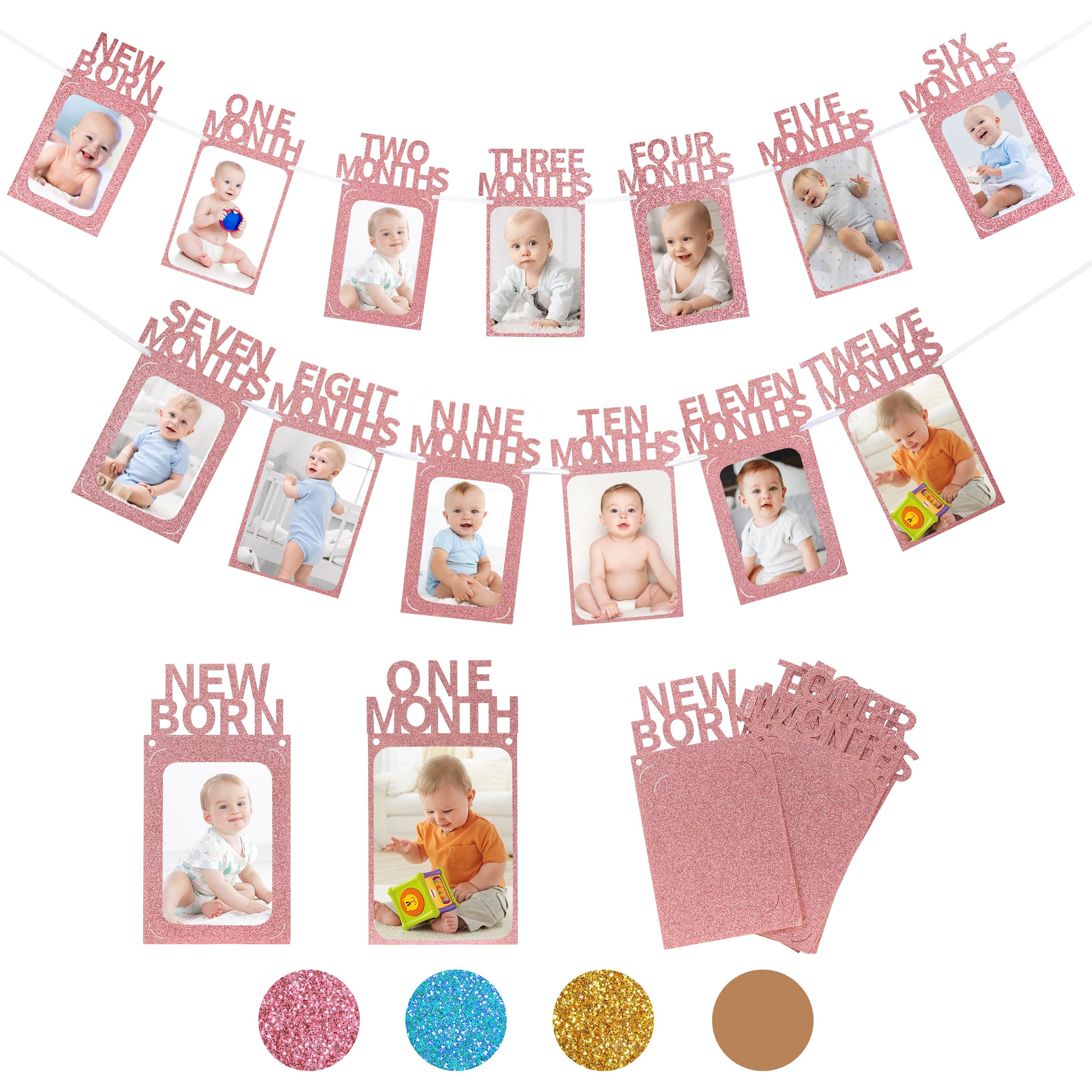 Snapklik.com : Crosize 1st Birthday Photo Banner Decorations For Baby ...