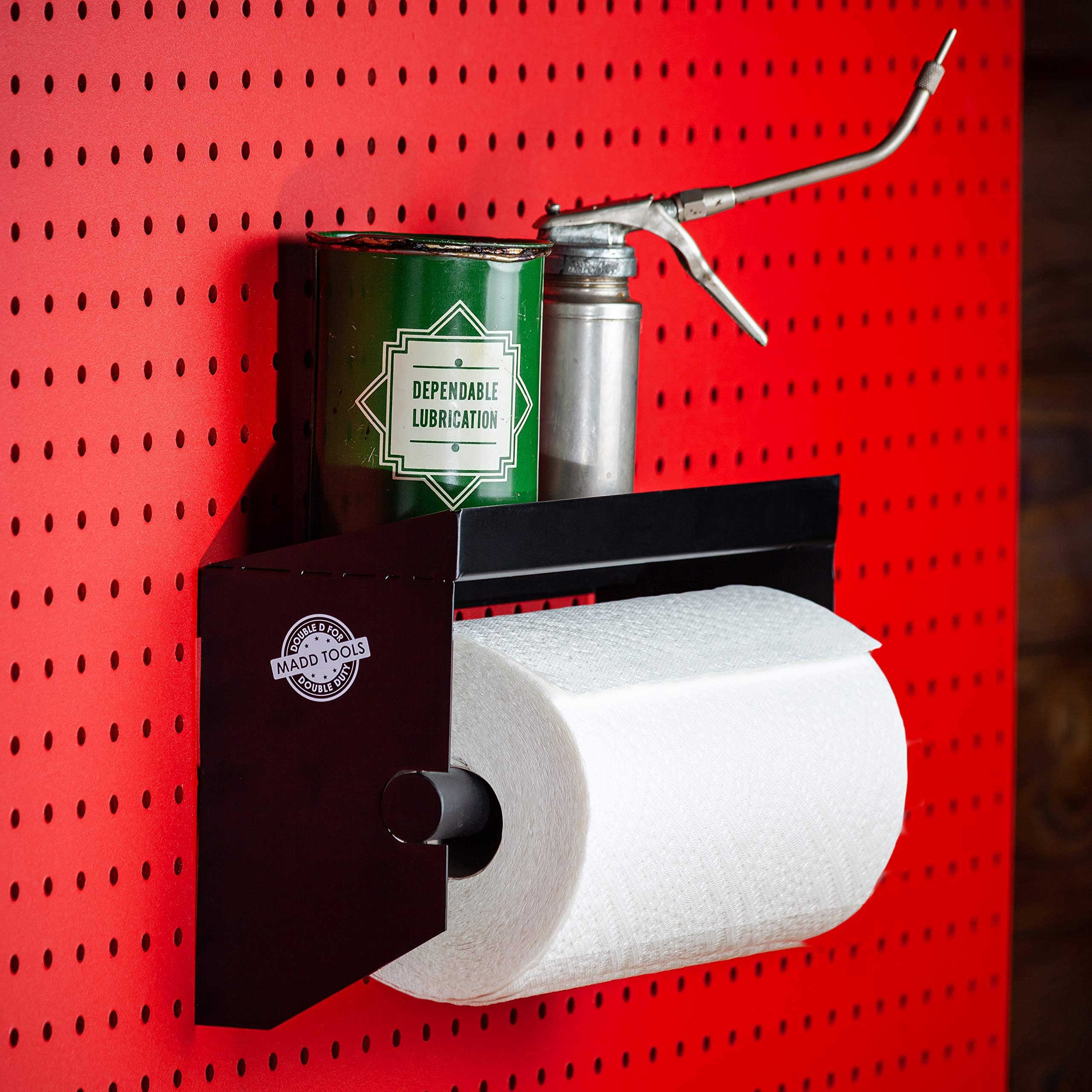 Amazon.com: RightArrange One-Handed Tear Pegboard Paper Towel Holder ...