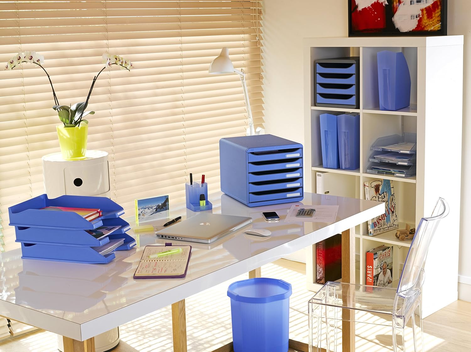 Exacompta ‘Mini-Octo’ Pen Pot – Royal Blue – BigaMart