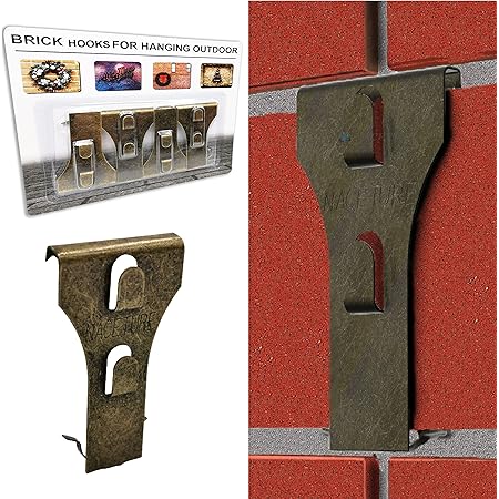 Amazon.com: Brick Hook Clips - 4 Pack Bricks Hook Clip for Hanging ...