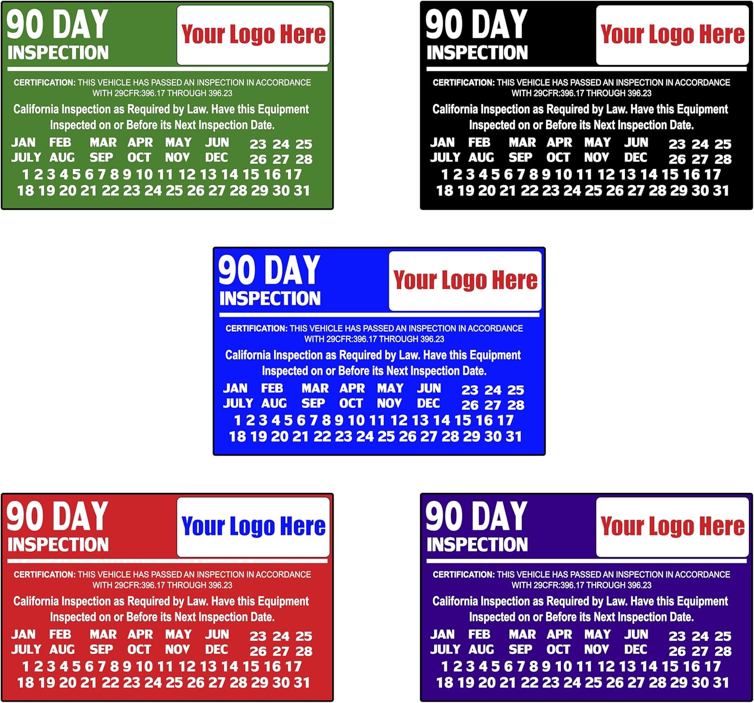 Amazon.com: Leet Prints California 90 Day Inspection Sticker Decal ...