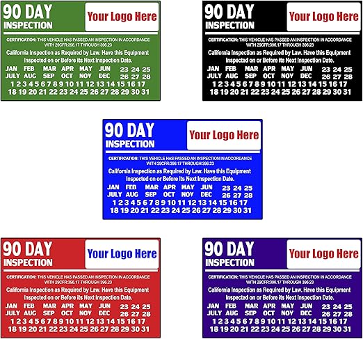 Amazon.com: Leet Prints California 90 Day Inspection Sticker Decal ...