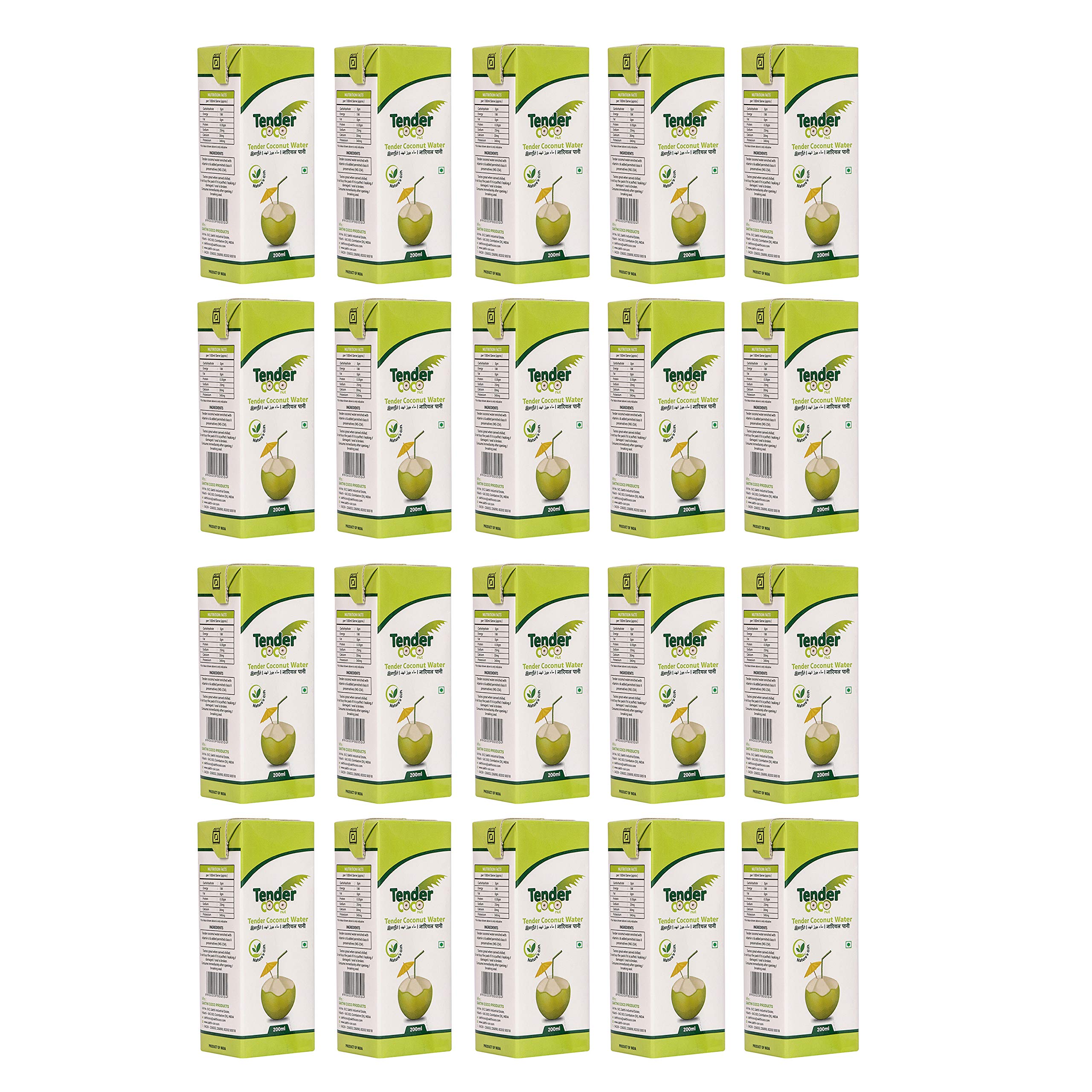 Tender Coco 100 Natural Tender Coconut Water Tetra Pack 200ml ...