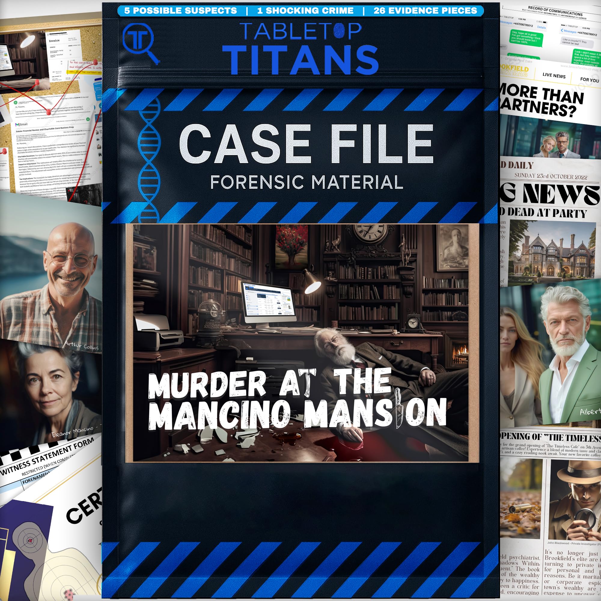Tabletop Titans Murder Mystery Case File Game Unsolved Cold Case ...