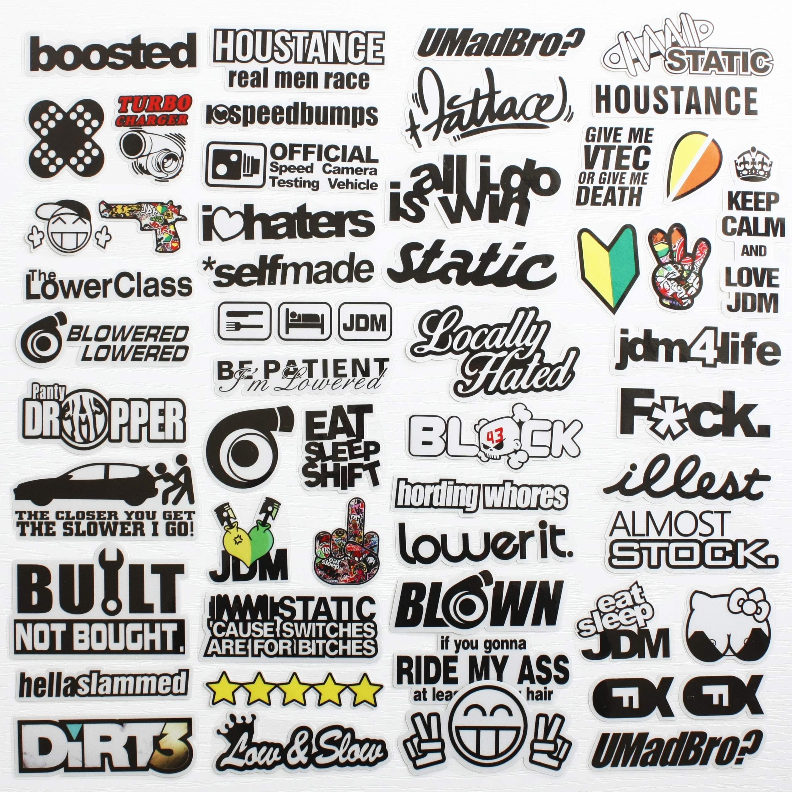 Racing Decal Sticker 26 Piece Assortment Pack in Pairs By Crash Daddy ...