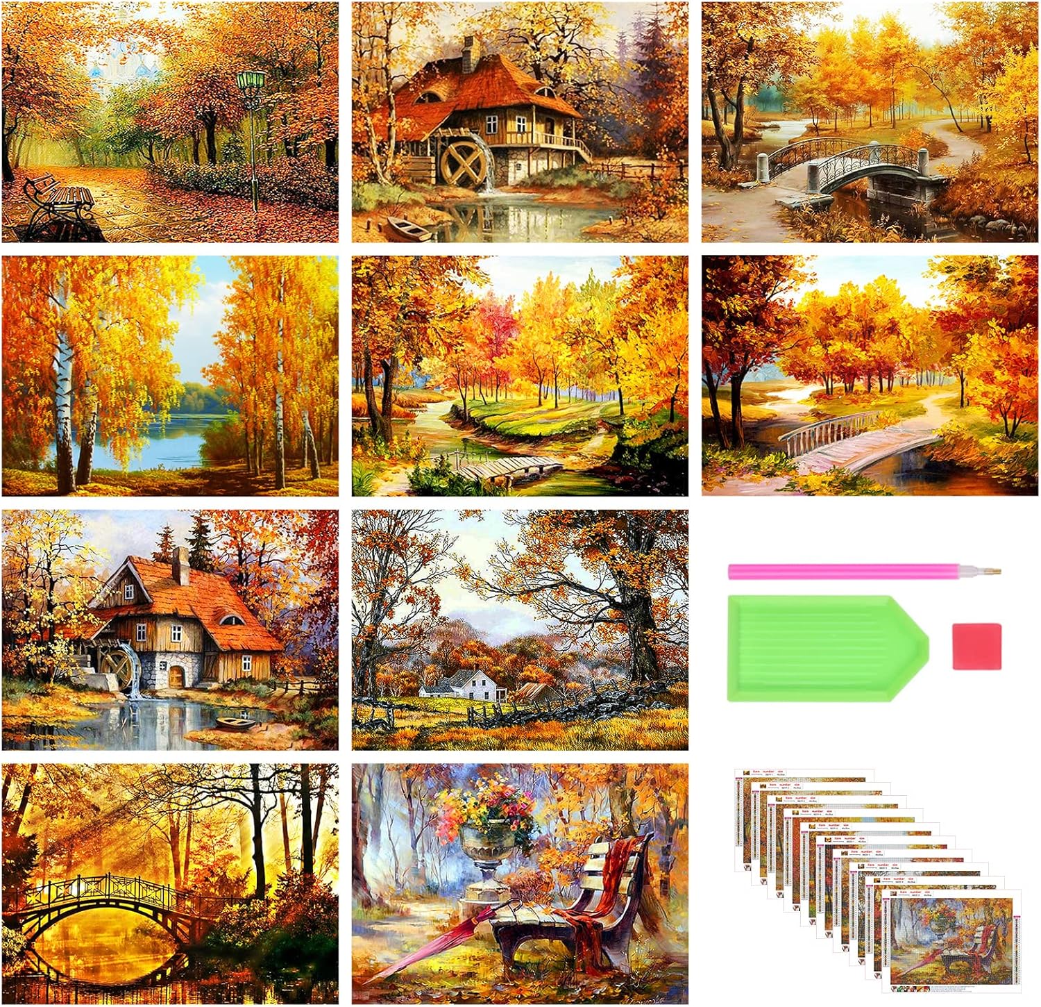 Amazon.com: Stalente 10 Pack Diamond Painting Kits for Adults ...