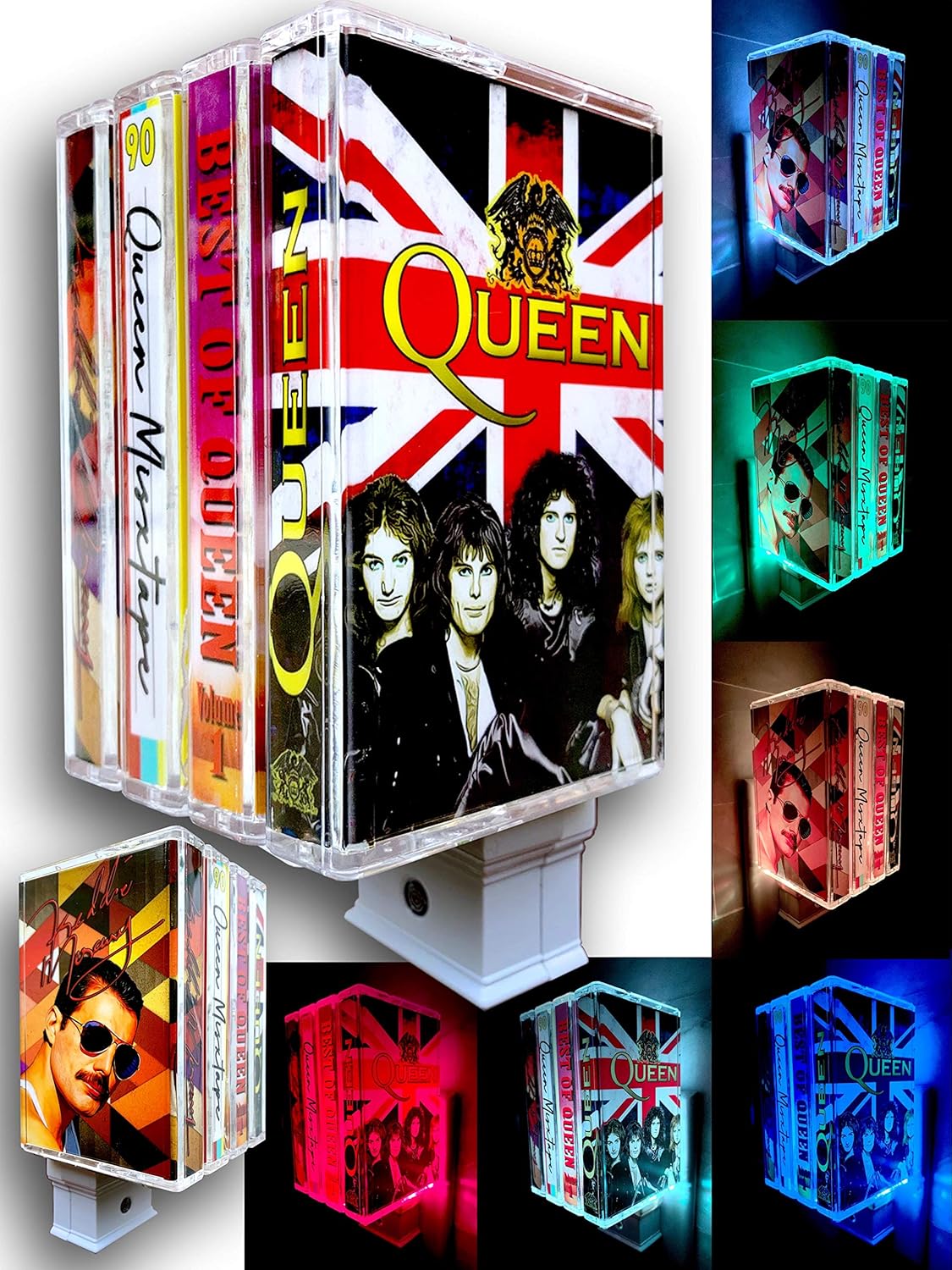 Amazon.com: Queen Night Light-Retro Cassette Tape Design with a Modern ...