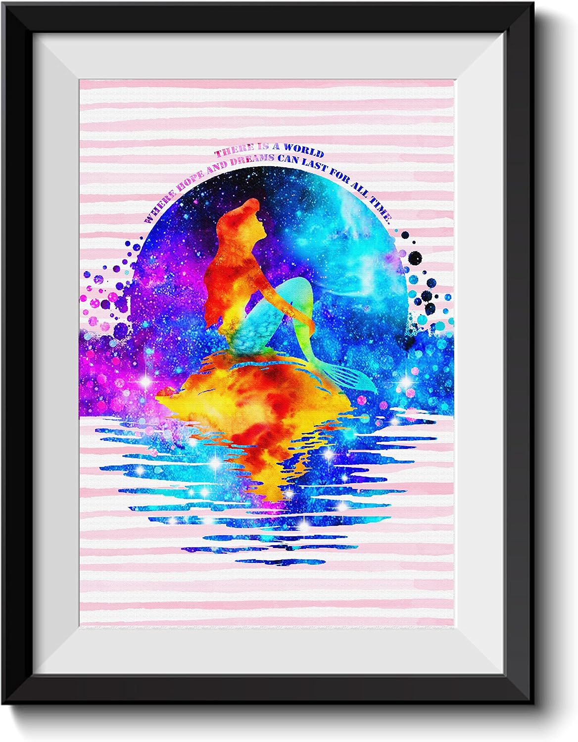 Amazon.com: Uhomate Princess Ariel The Little Mermaid Home Canvas ...