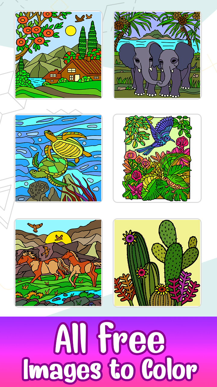 Nature Color by Number - Adult Paint , Glitter & Crayon Coloring Pages ...