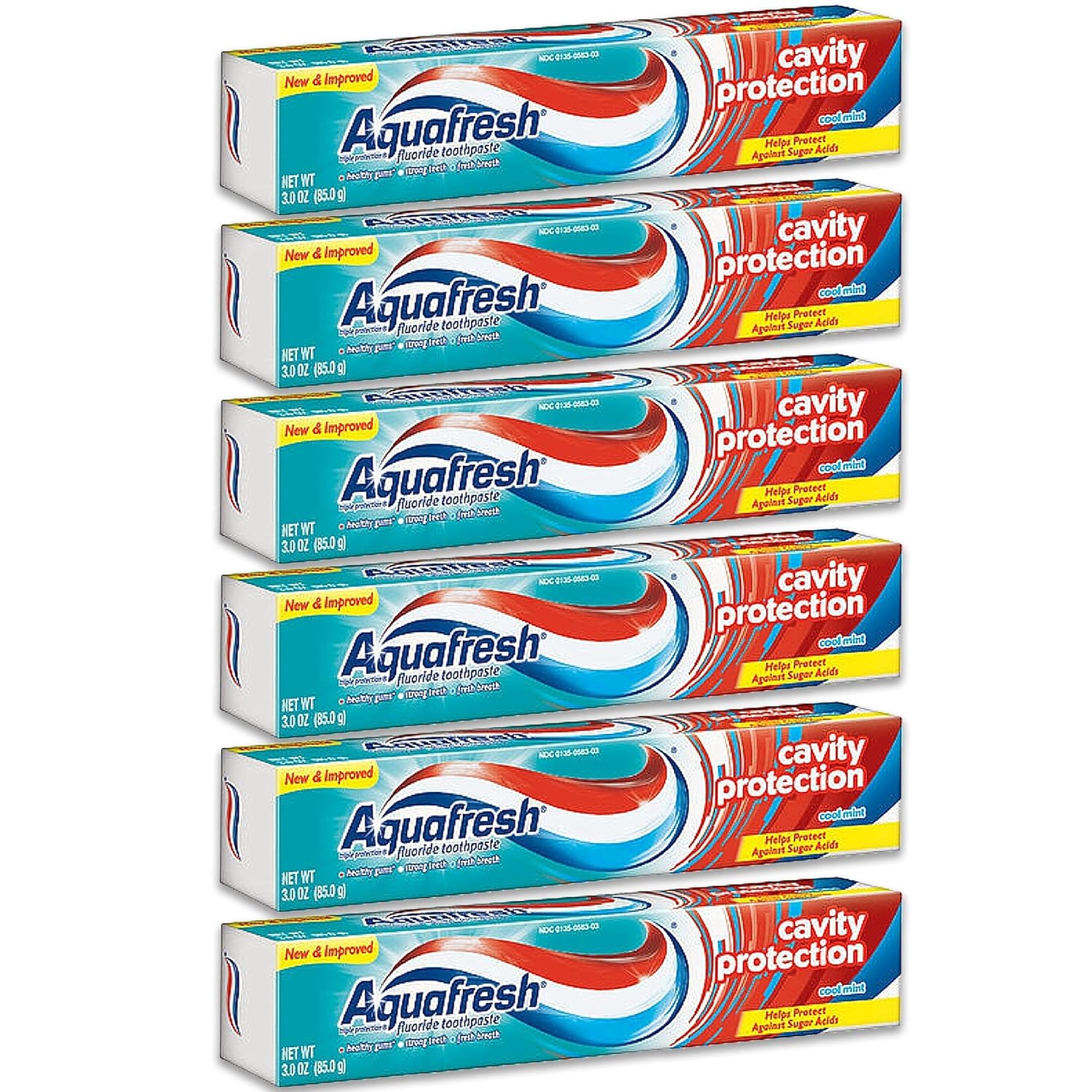 Amazon.com : Aquafresh Cavity Protection Fluoride Toothpaste, Cool Mint ...